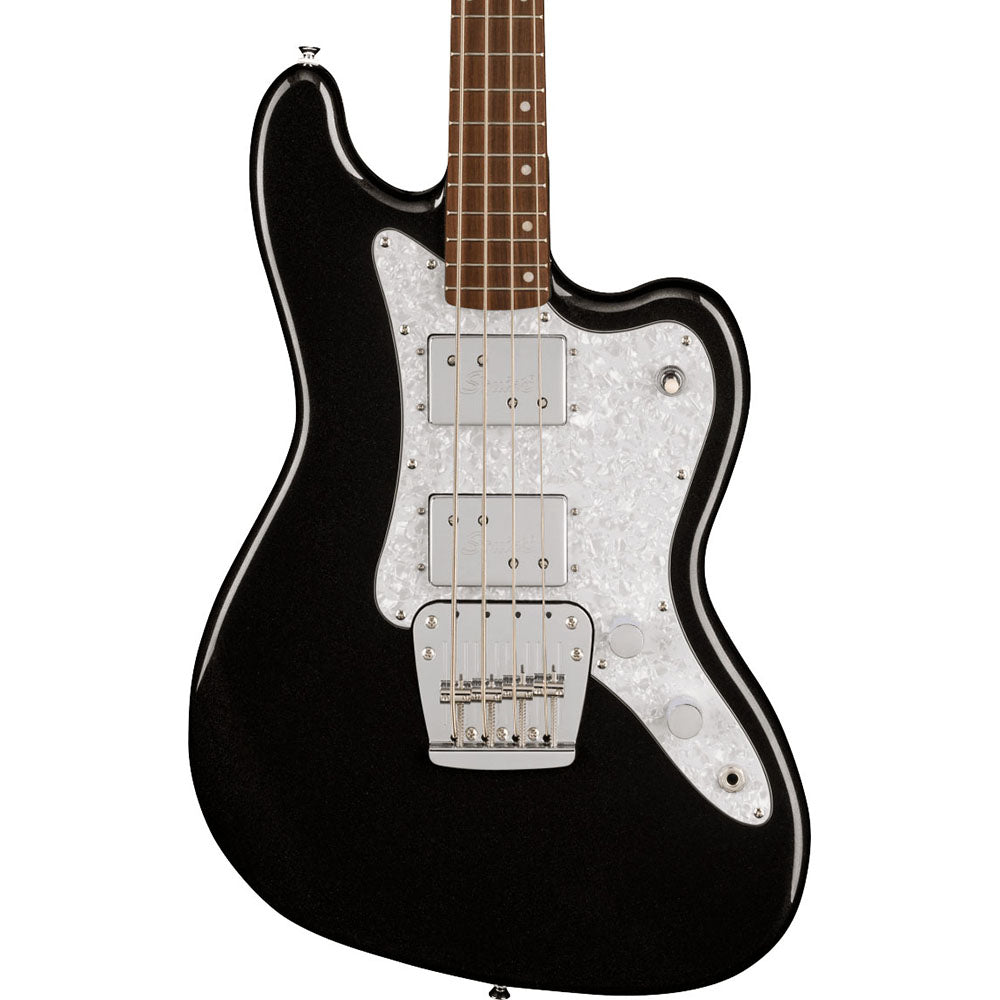 Squier Paranormal Rascal HH Bass Guitar, Laurel Fingerboard, Metallic