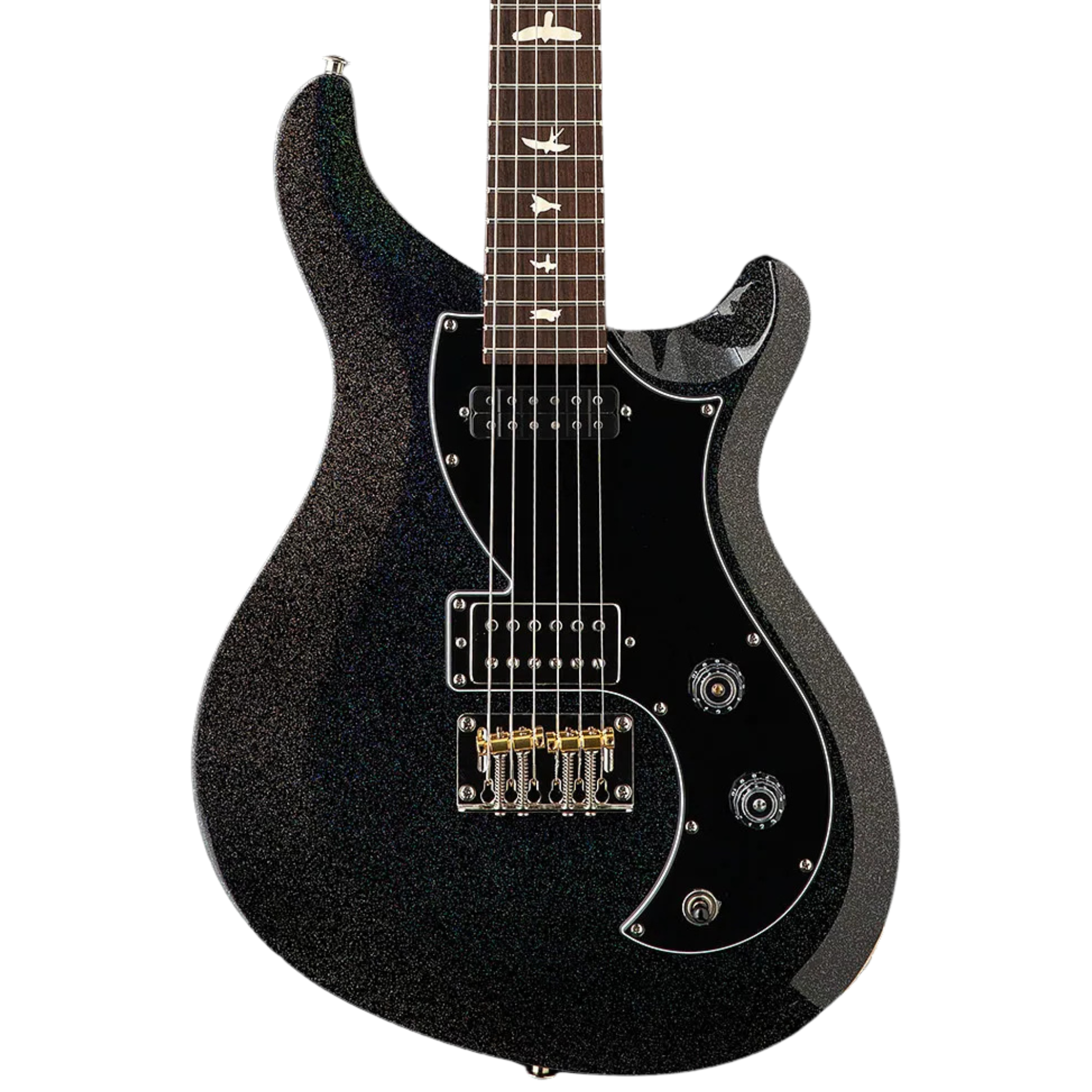 PRS S2 Vela Electric Guitar, Black Rainbow Holoflake