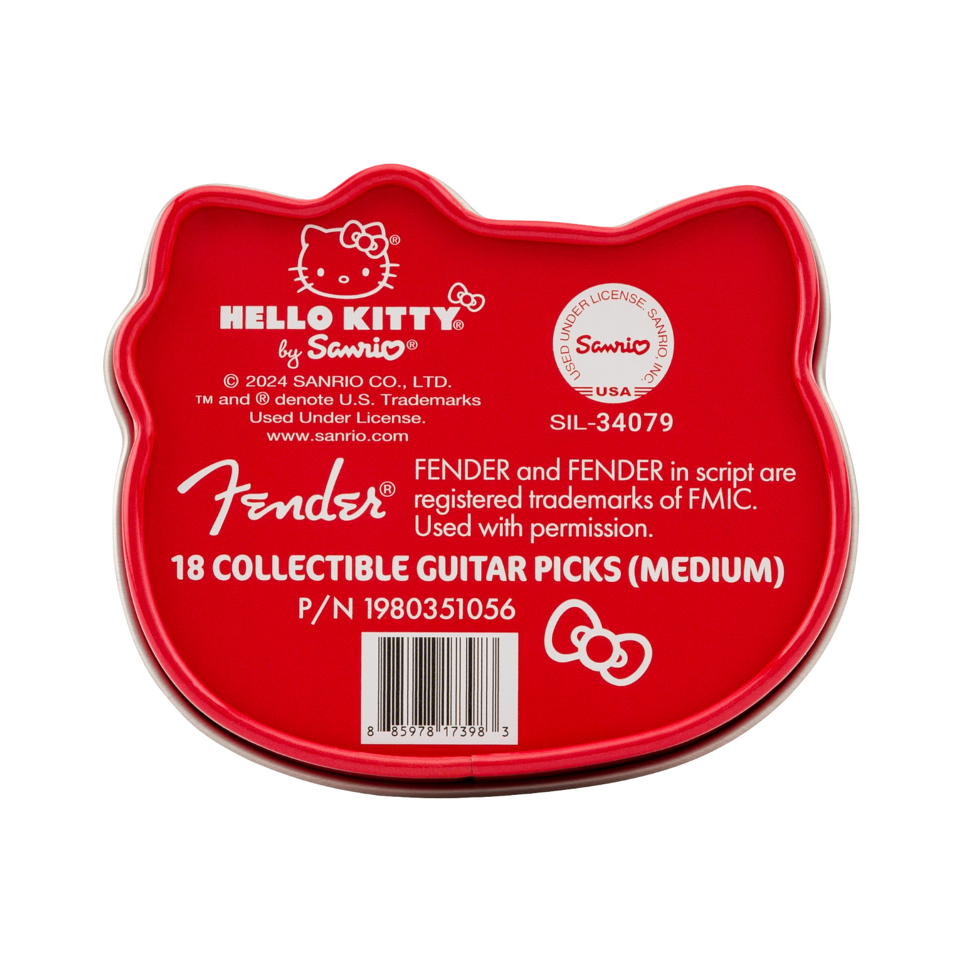 Fender x Hello Kitty Pick Tin, 18 Pack
