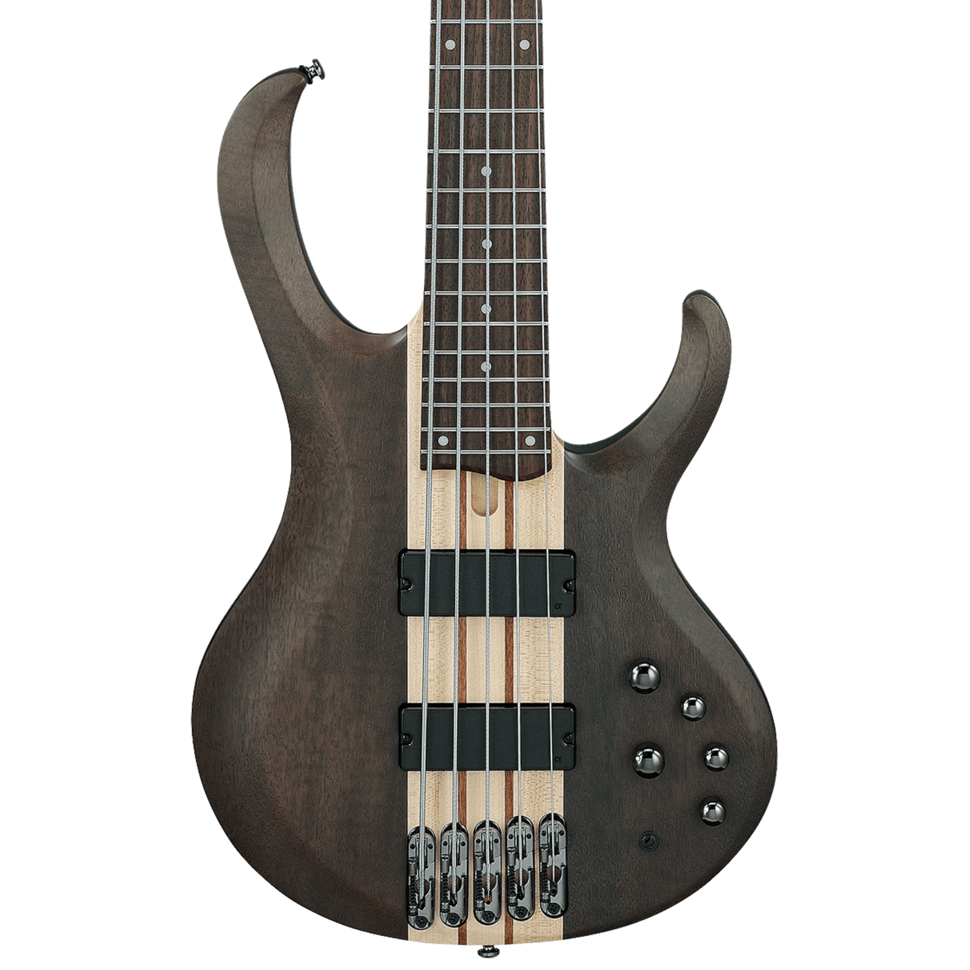 Ibanez BTB605TGF Standard 5-String Electric Bass, Transparent Gray Fla