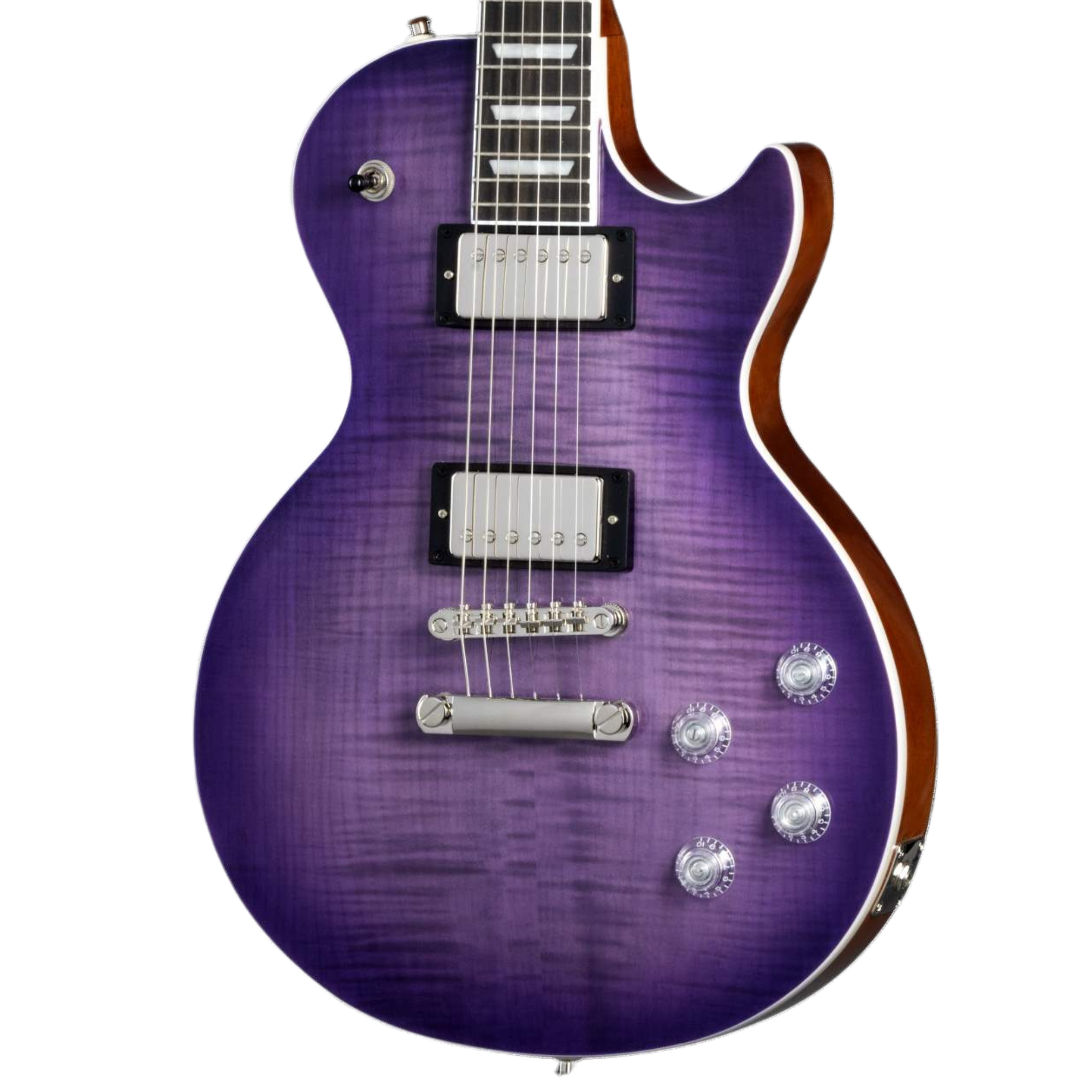 Epiphone Les Paul Modern Figured Electric Guitar, Purple Burst w/Premi