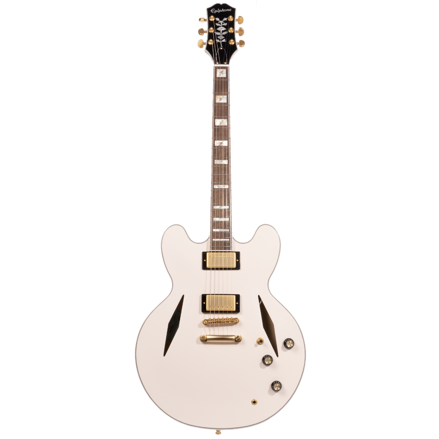 Epiphone Emily Wolfe White Wolfe Sheraton with EpiLite Case, Aged Bone