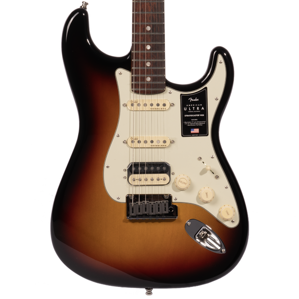 Fender American Ultra Stratocaster Electric Guitar HSS, Rosewood Finge