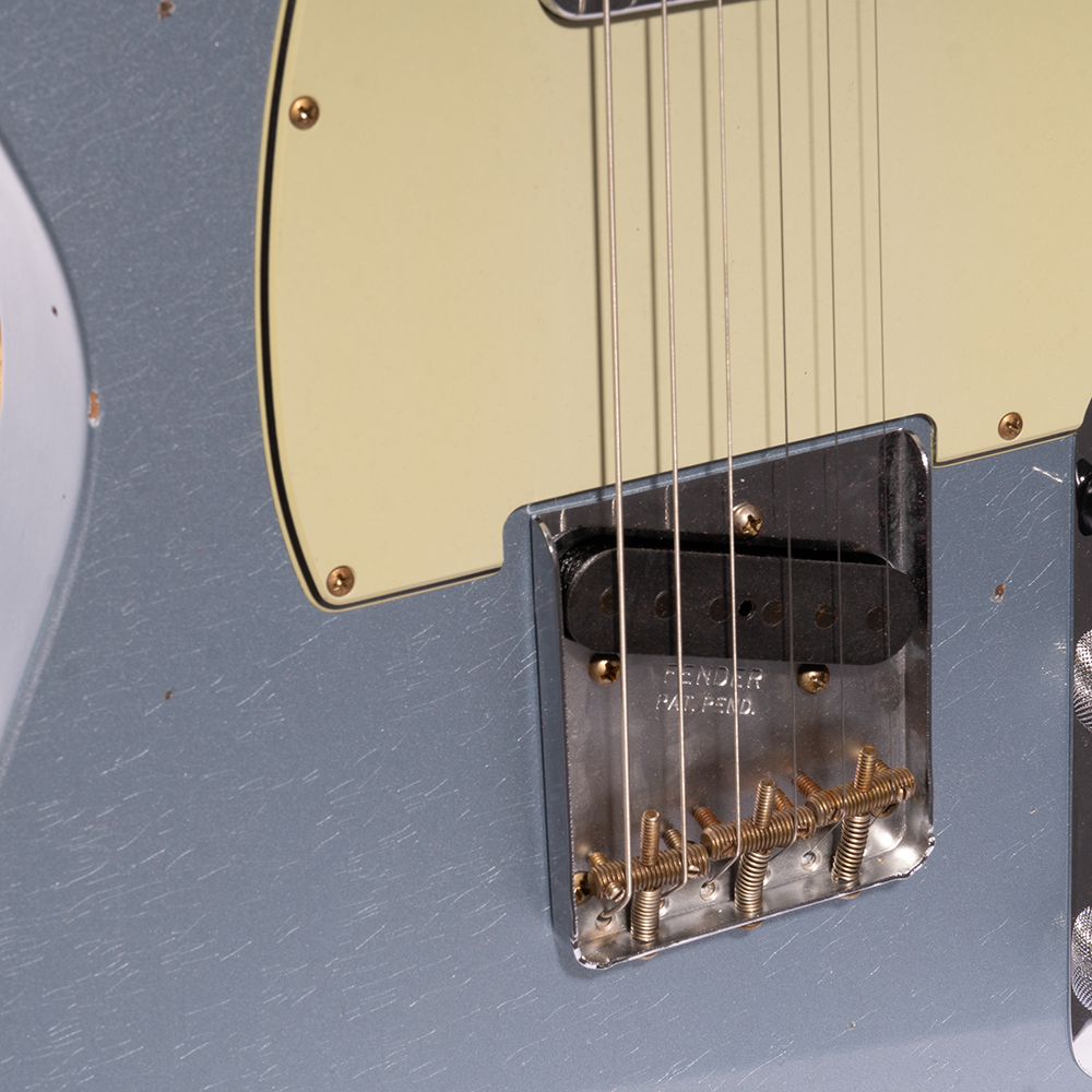 Fender Custom Shop '63 Telecaster Relic Electric Guitar, Aged Blue Ice