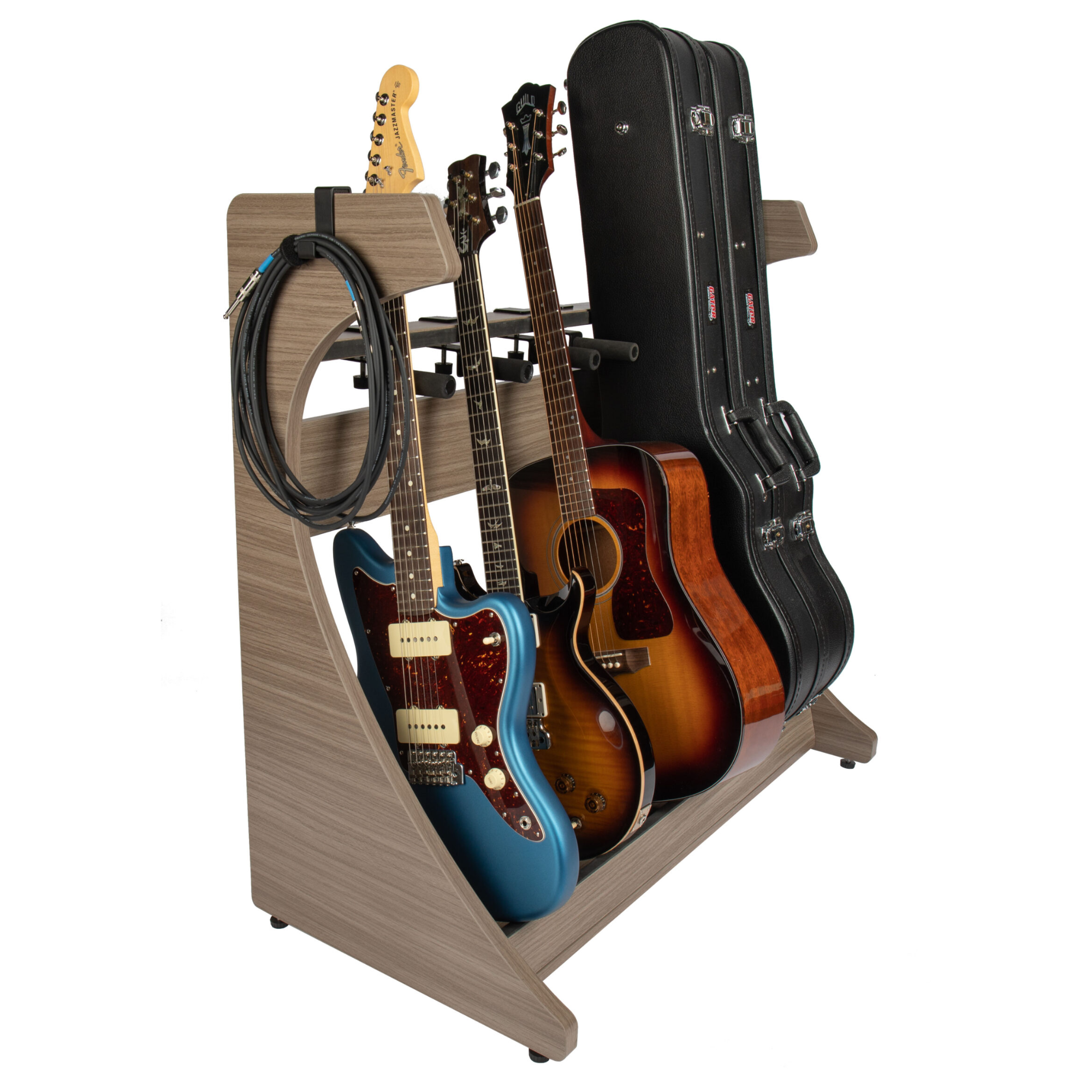 Gator Frameworks Elite 5-Space Electric/Acoustic Guitar Rack, Driftwoo