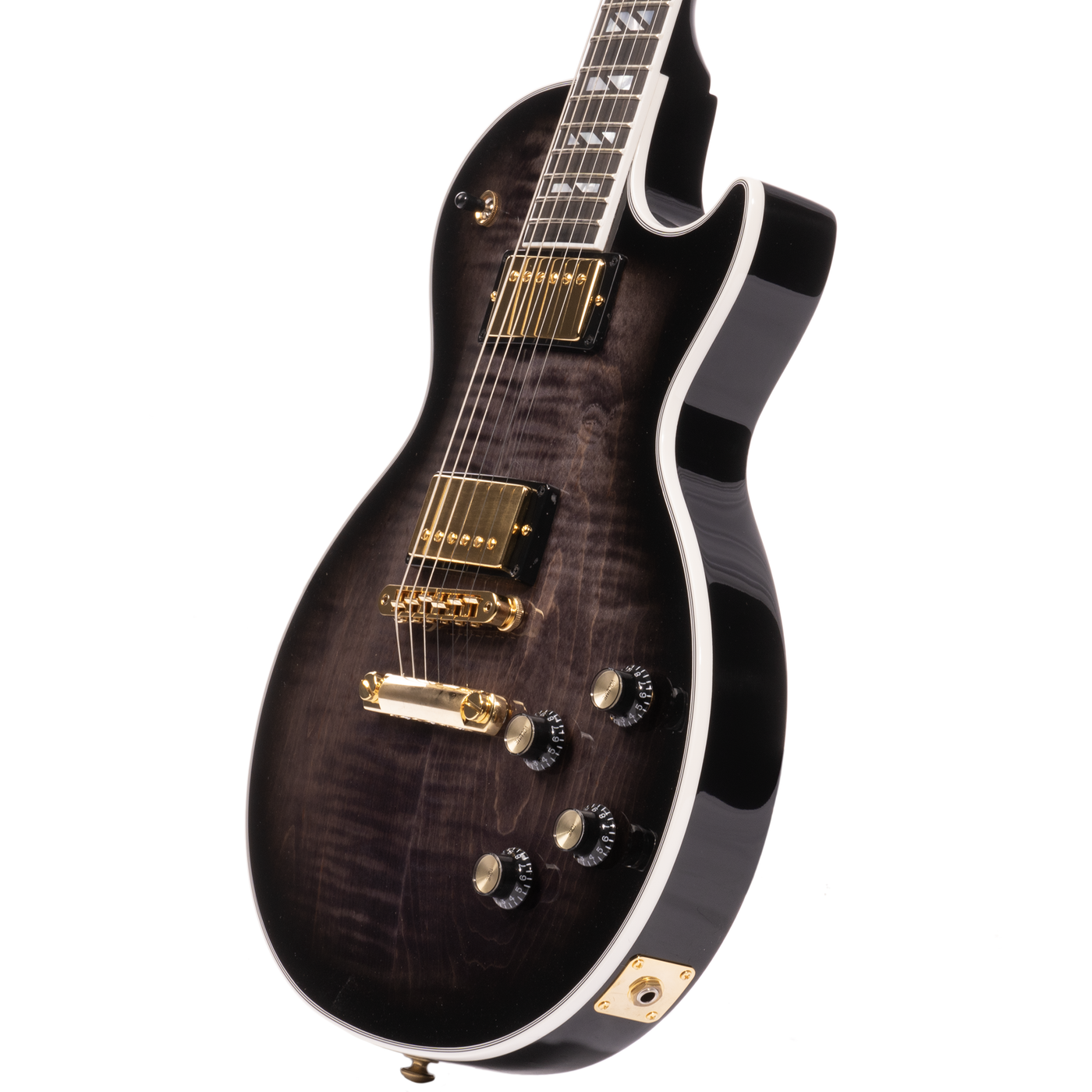 Gibson Les Paul Supreme Electric Guitar, AAA Flame Maple Top, Ebony Bu