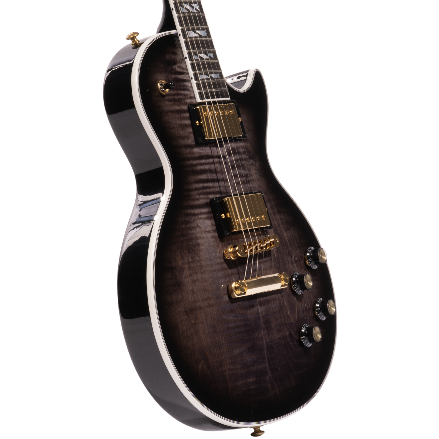 Gibson Les Paul Supreme Electric Guitar, AAA Flame Maple Top, Ebony Bu
