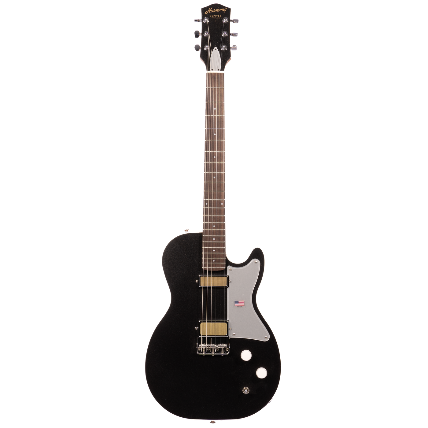 Harmony Standard Jupiter Thinline Electric Guitar with Case, Space Bla