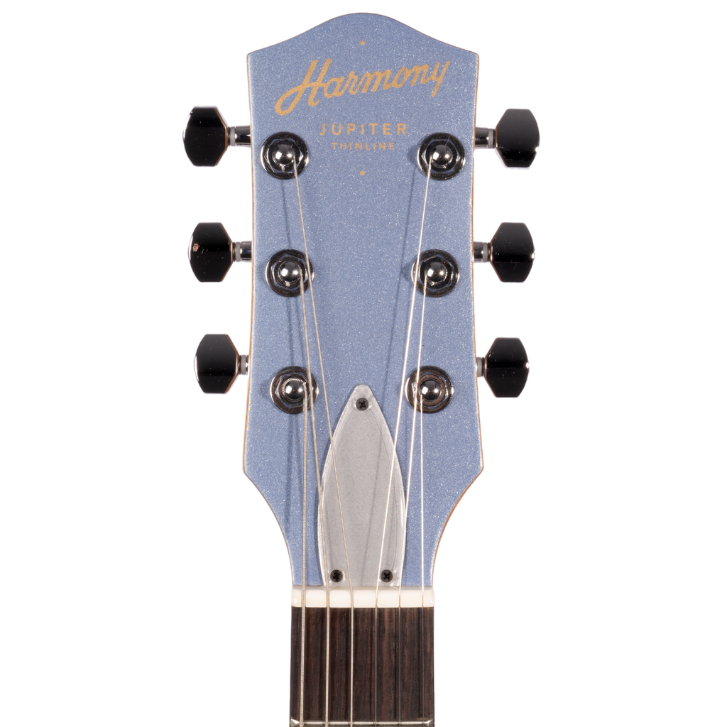 Harmony Standard Jupiter Thinline Electric Guitar with Case, Sky Blue