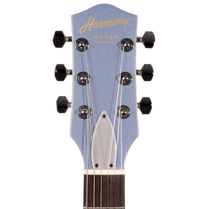 Harmony Standard Jupiter Thinline Electric Guitar with Case, Sky Blue