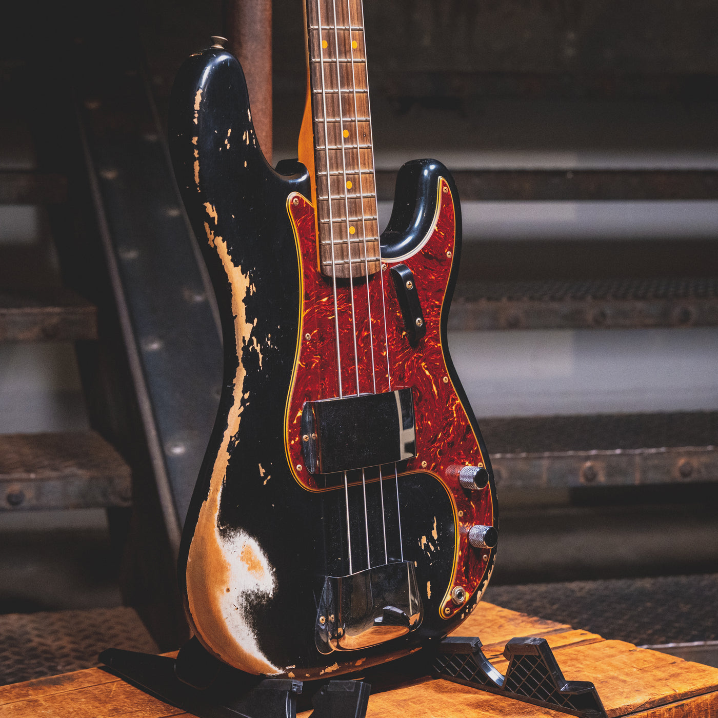 2022 Fender Custom Shop '60 Precision Bass Heavy Relic, Aged Black w/O
