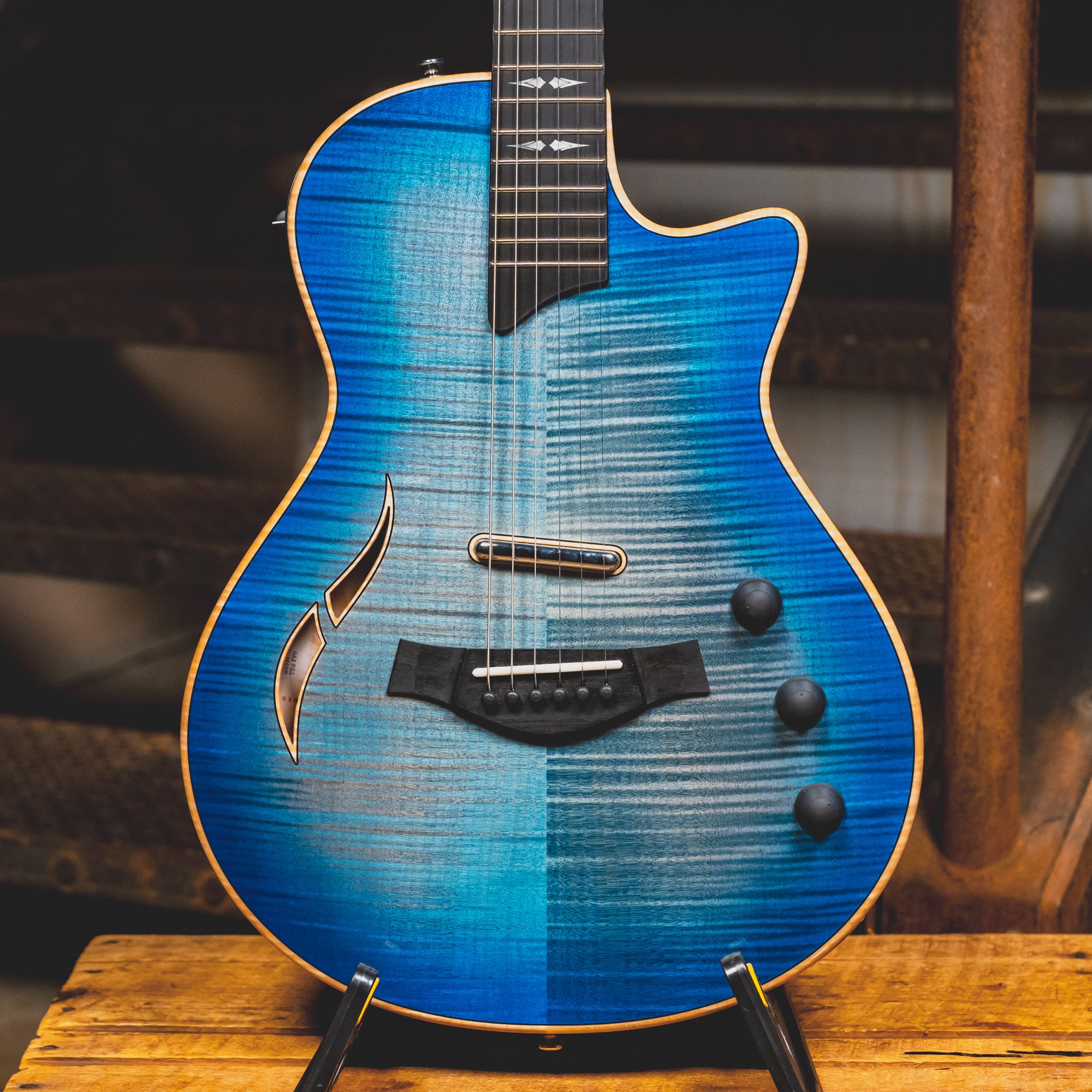 2023 Taylor T5z Pro Semi-Hollow Electric Guitar, Harbor Blue w/OHSC