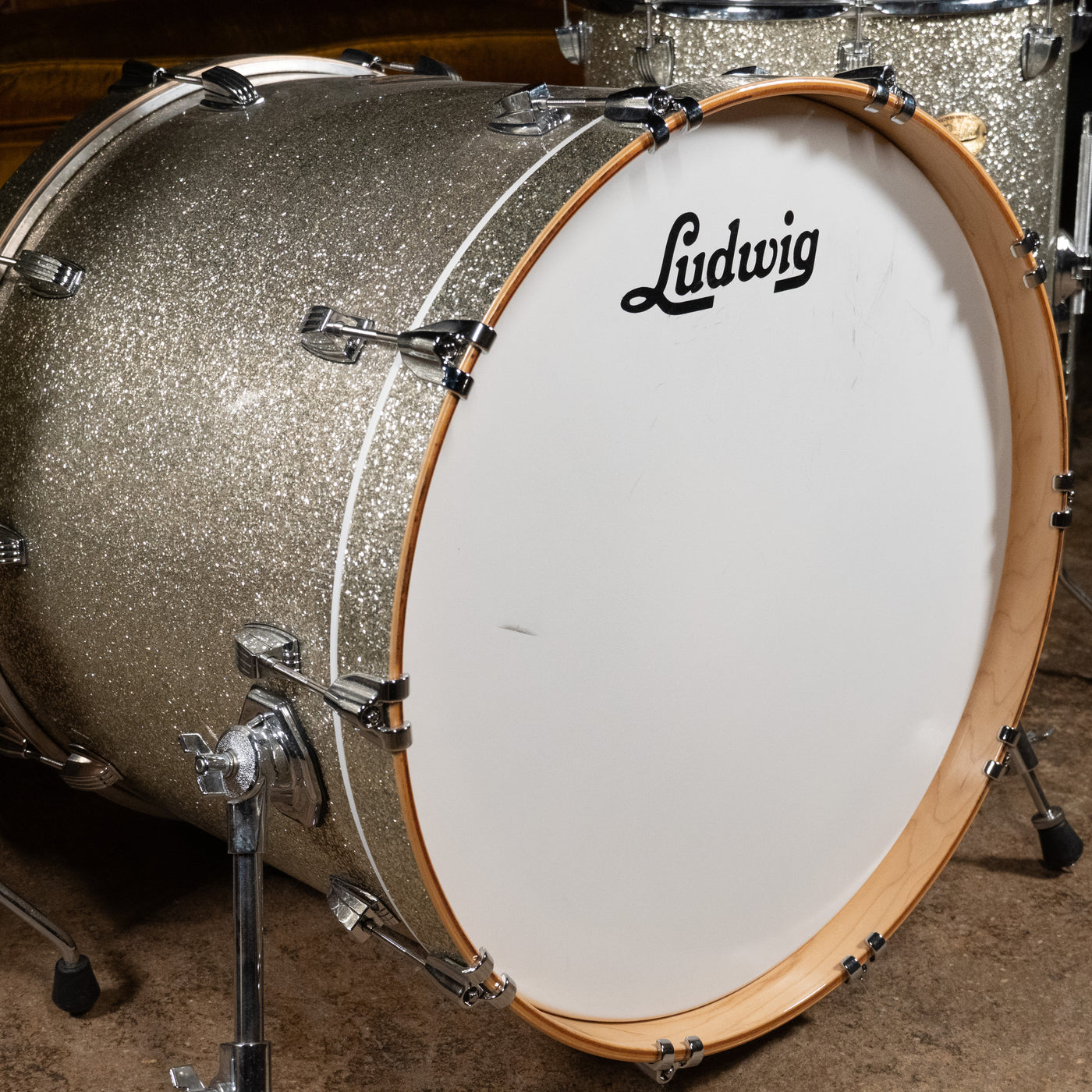 Ludwig Centennial Drum Set, 4 Piece Shell Pack, Silver Sparkle - Used