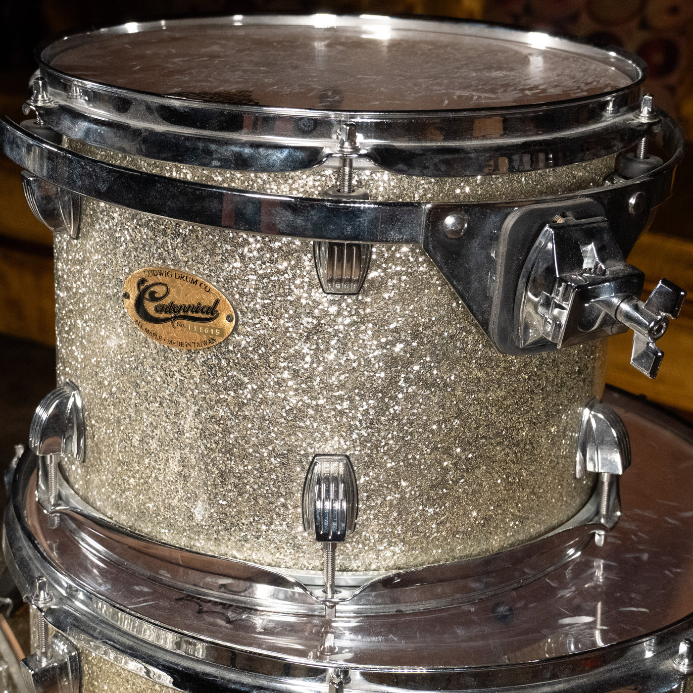 Ludwig Centennial Drum Set, 4 Piece Shell Pack, Silver Sparkle - Used