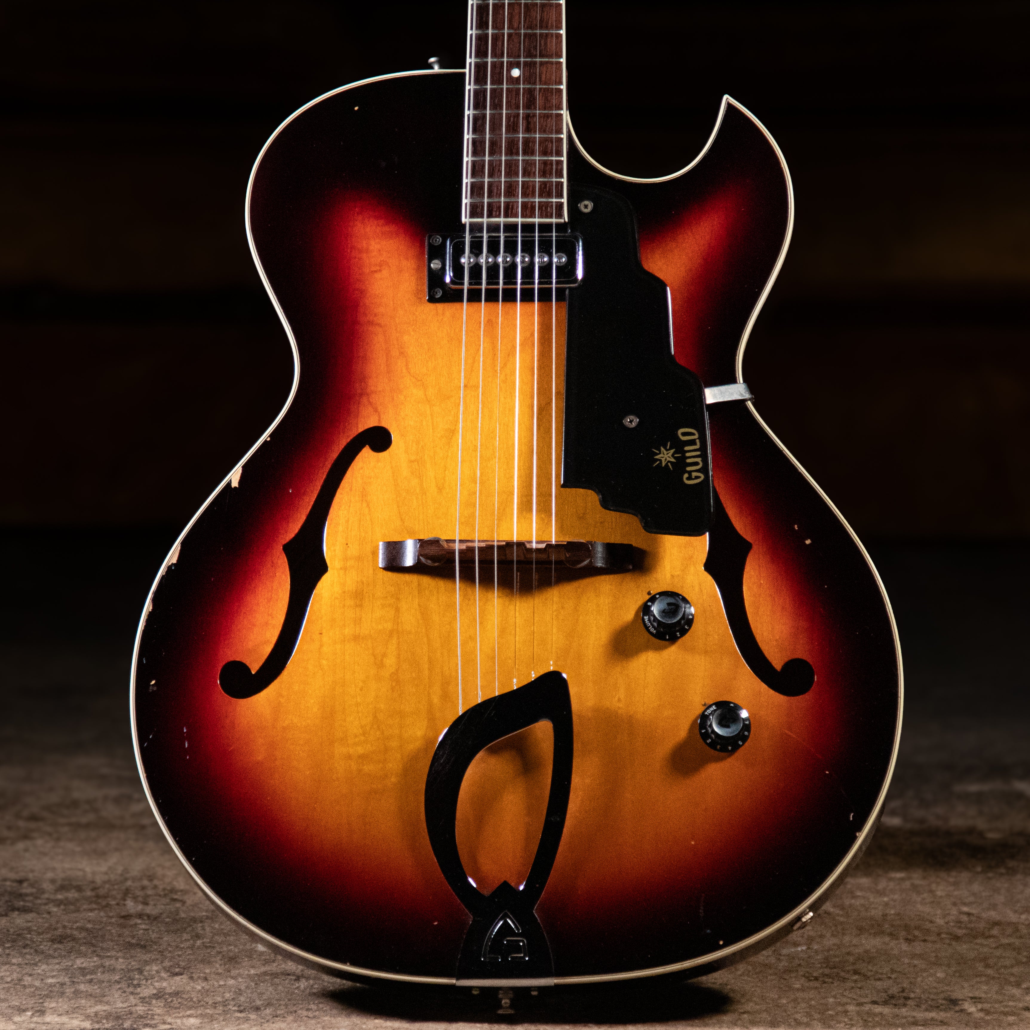 1964 Guild T-100 Slim Jim Hollowbody Electric Guitar, Sunburst w/OHSC