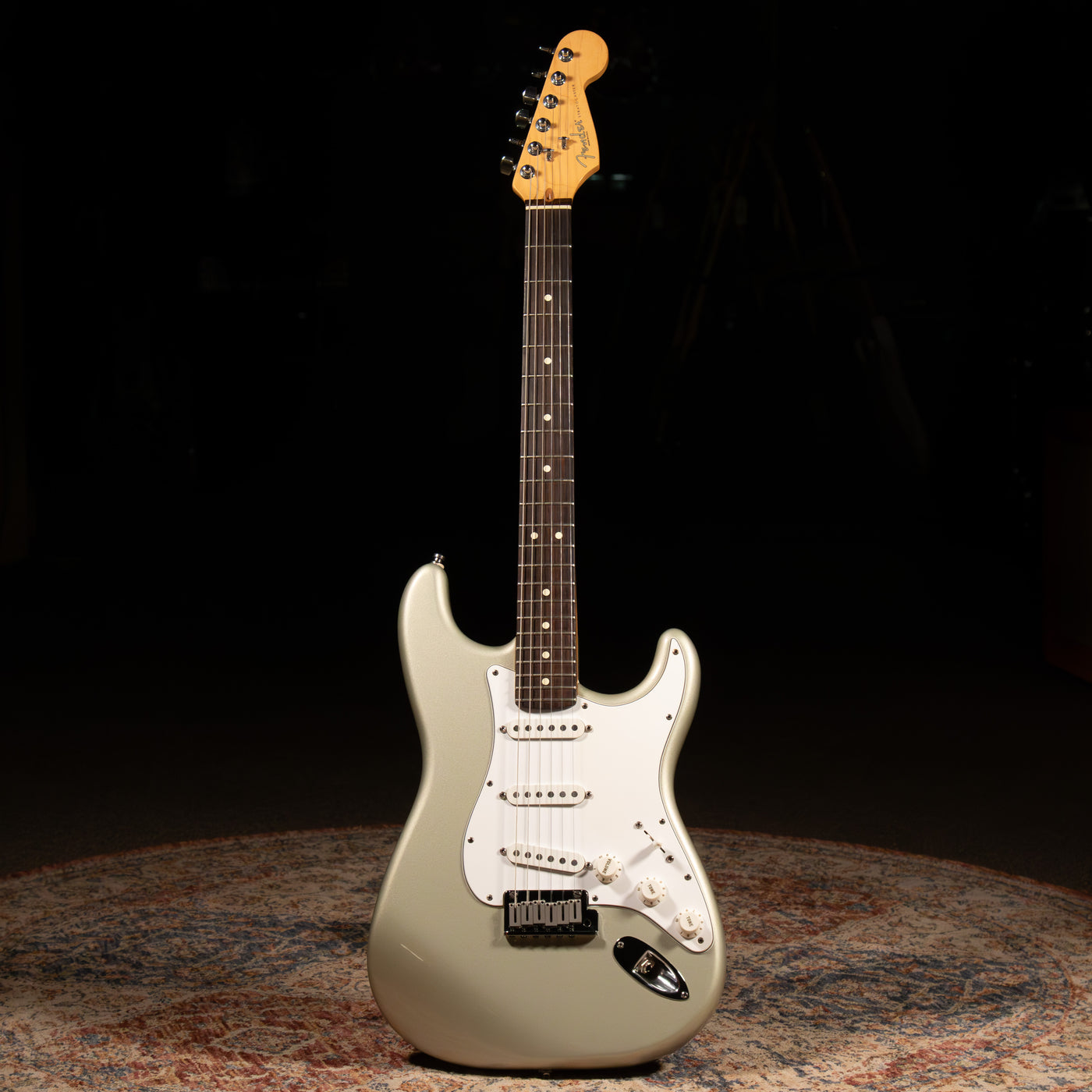 1998 Fender American Standard Stratocaster Electric Guitar, Inca Silve