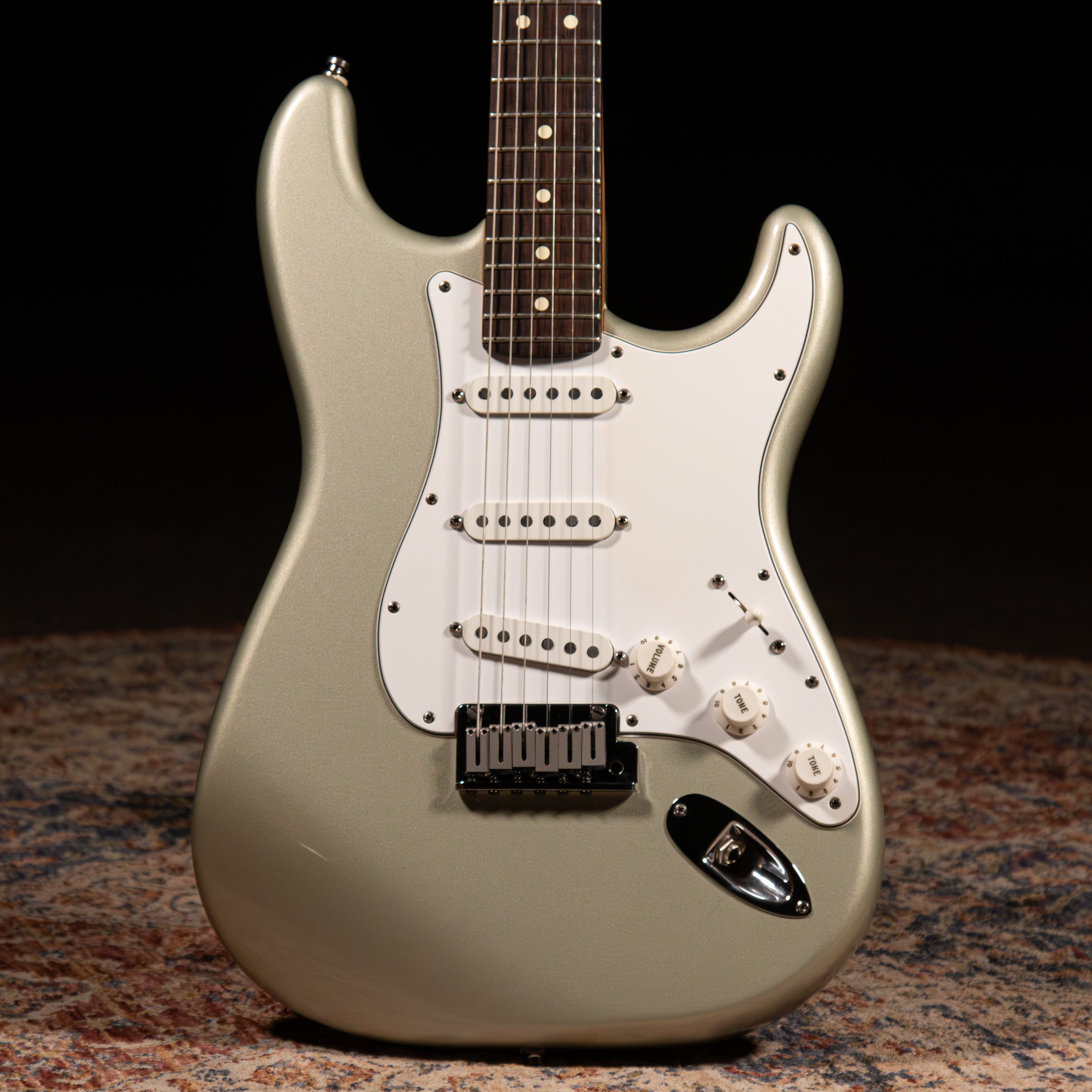 1998 Fender American Standard Stratocaster Electric Guitar, Inca Silve