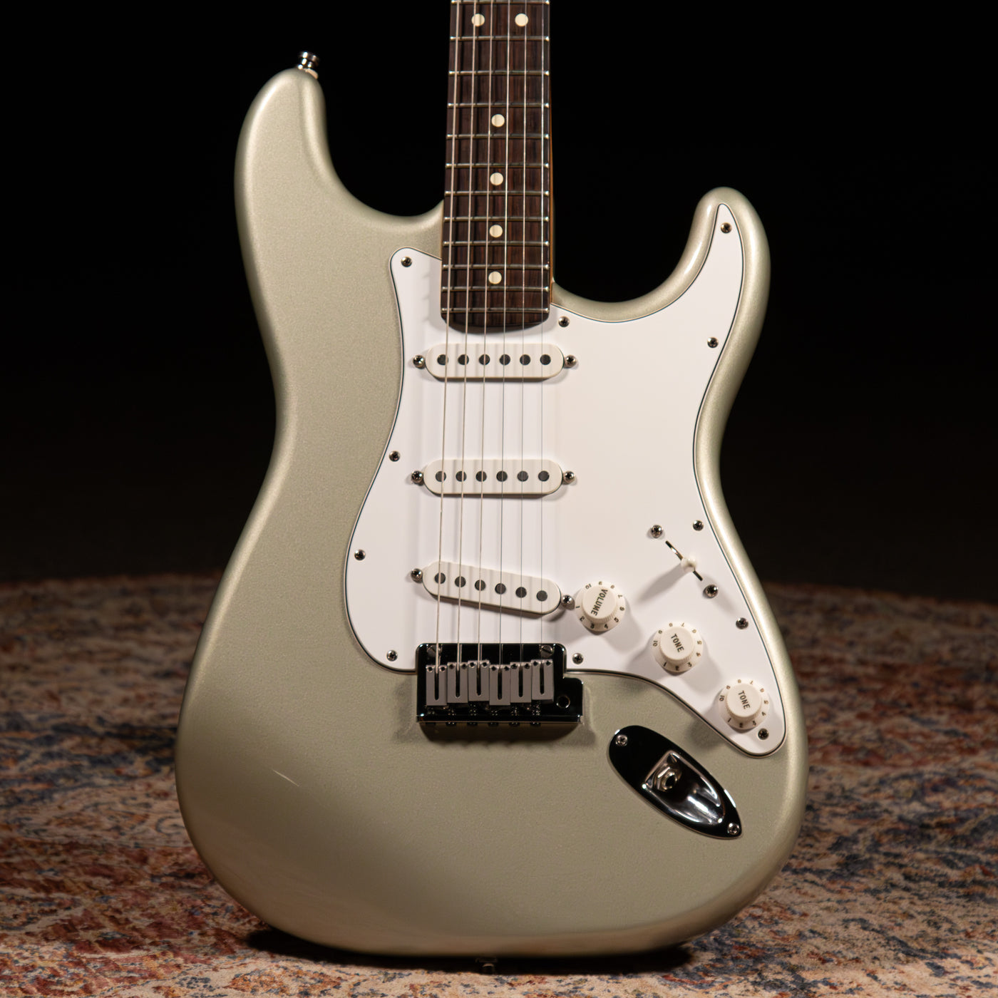 1998 Fender American Standard Stratocaster Electric Guitar, Inca Silve