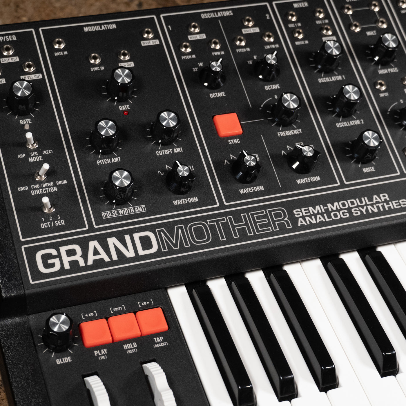 Moog Grandmother Dark Semi-Modular Analog Synthesizer w/PSU - Used