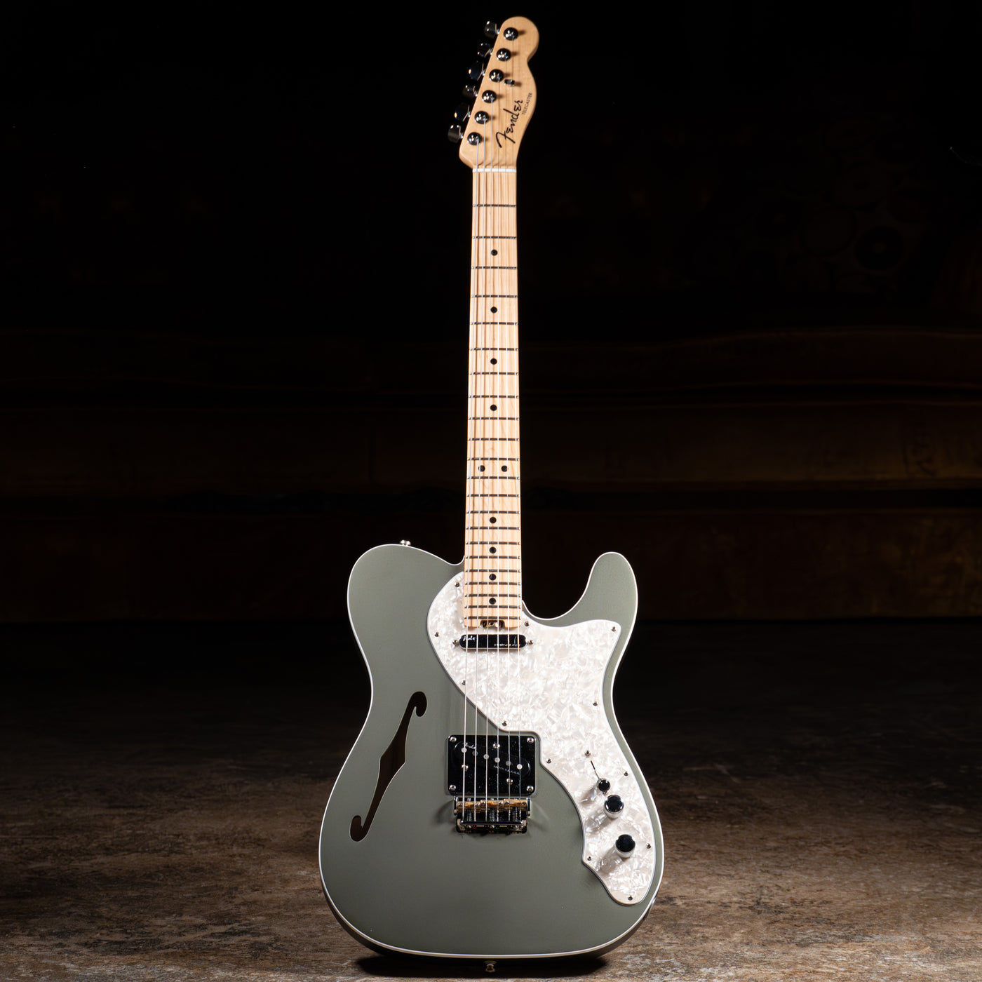 2019 Fender American Elite Telecaster Thinline Electric Guitar, Satin
