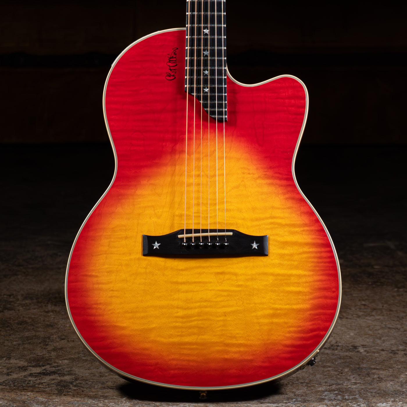 1993 Gibson Chet Atkins SST Acoustic-Electric Guitar, Cherry Sunburst