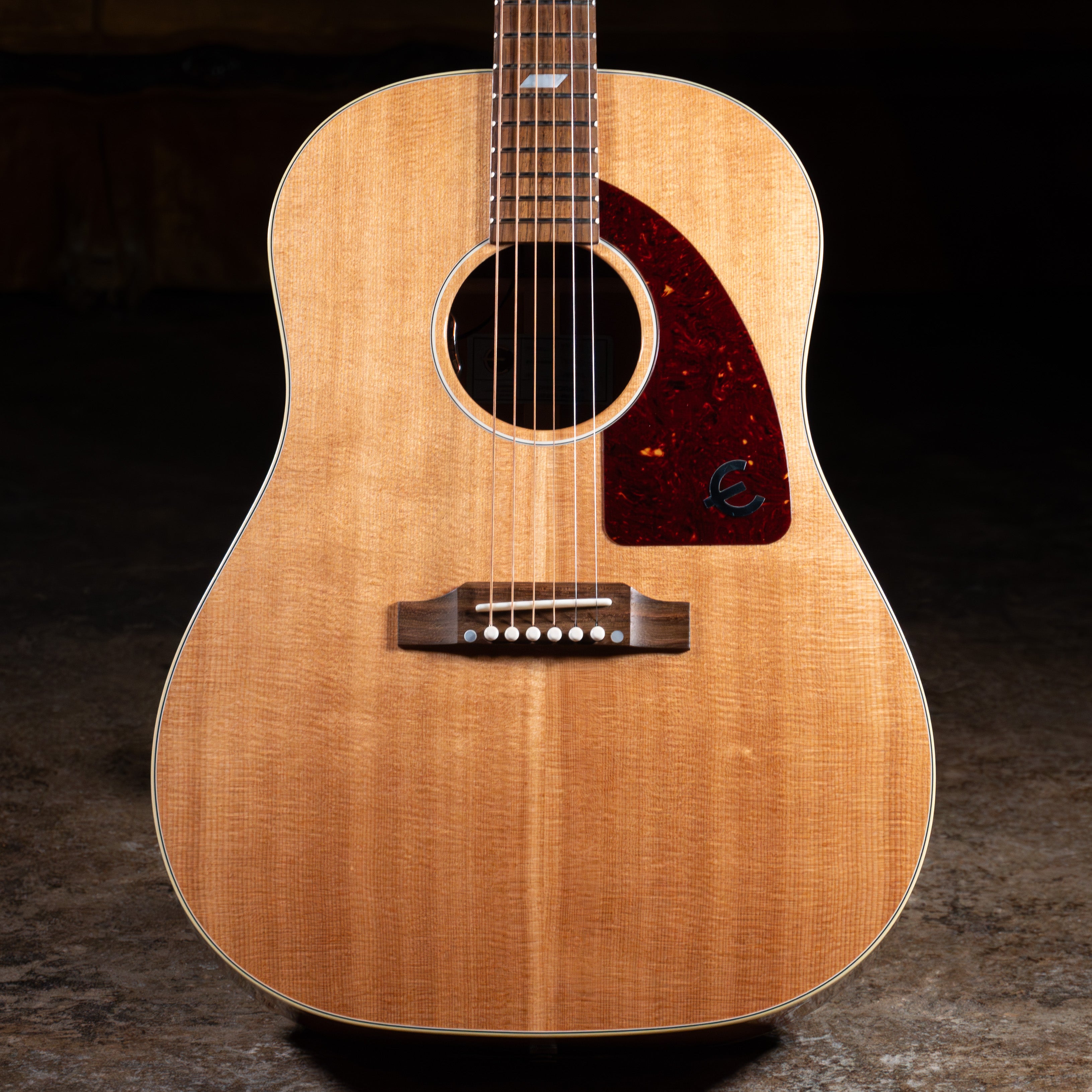 2020 Epiphone USA Texan Acoustic-Electric Guitar, Natural w/OHSC - Use