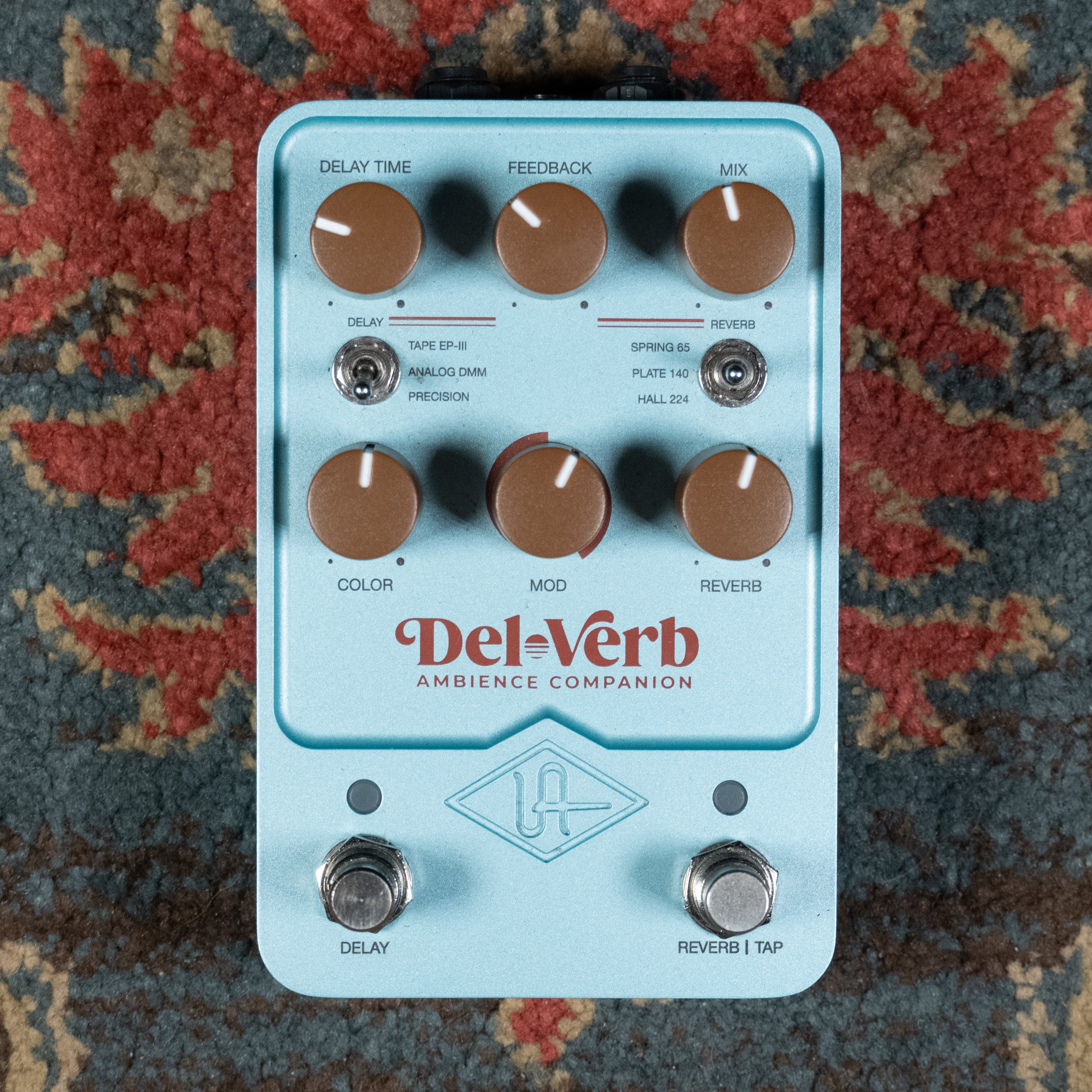 Universal Audio Del-Verb Ambience Companion Reverb Effect Pedal w/Box