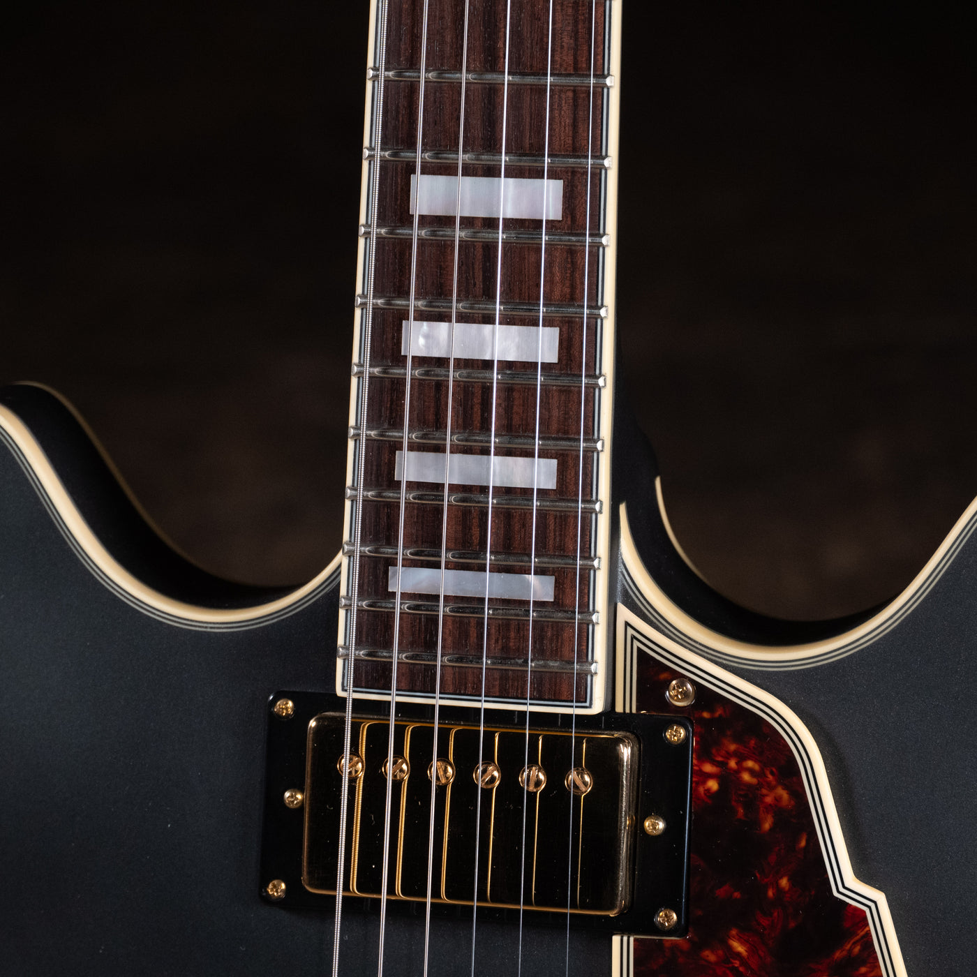 2016 D'angelico Deluxe DC Electric Guitar, Matte Midnight w/ OHSC - Us