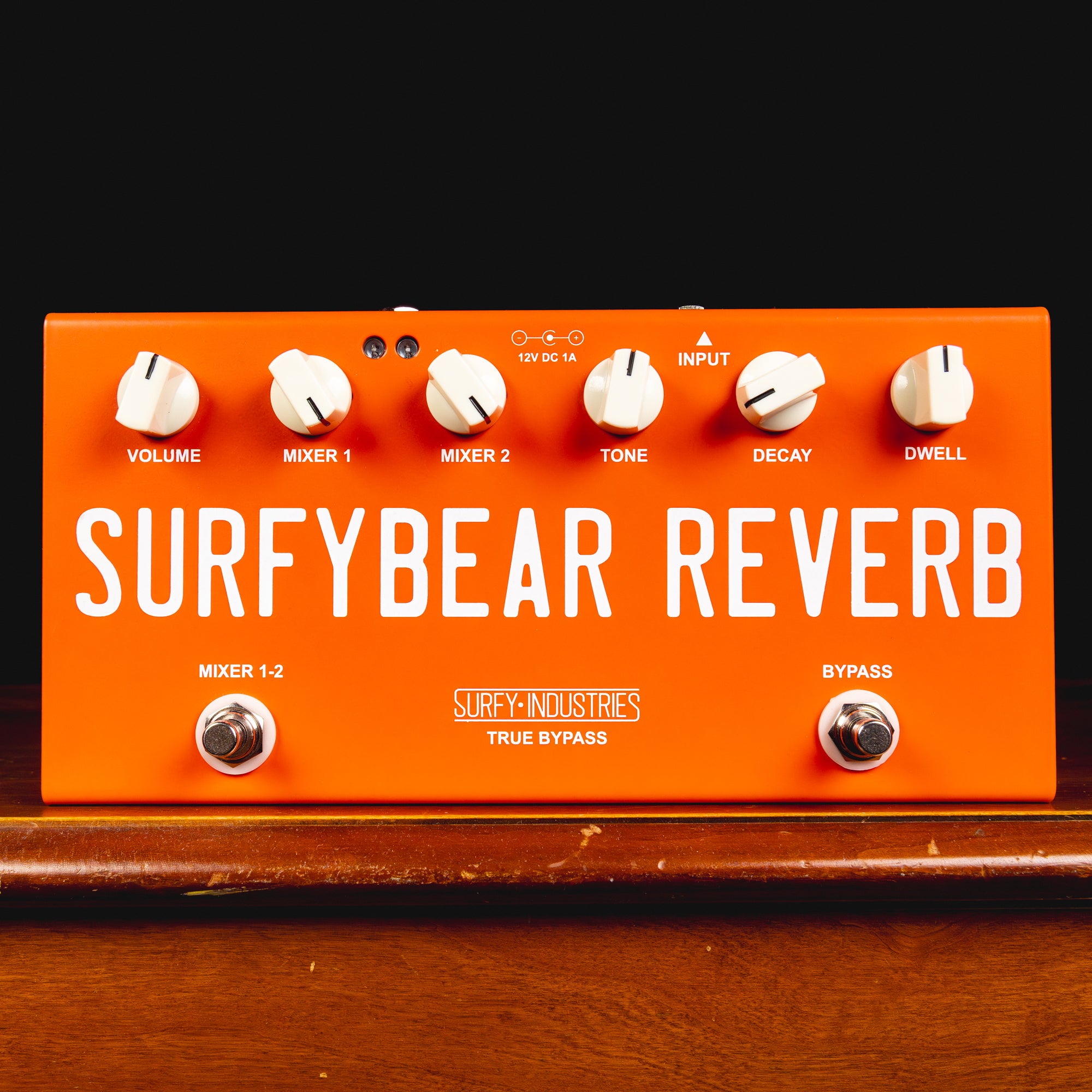 Surfy Industries SurfyBear Compact Reverb Effect Pedal w/Box & Power S