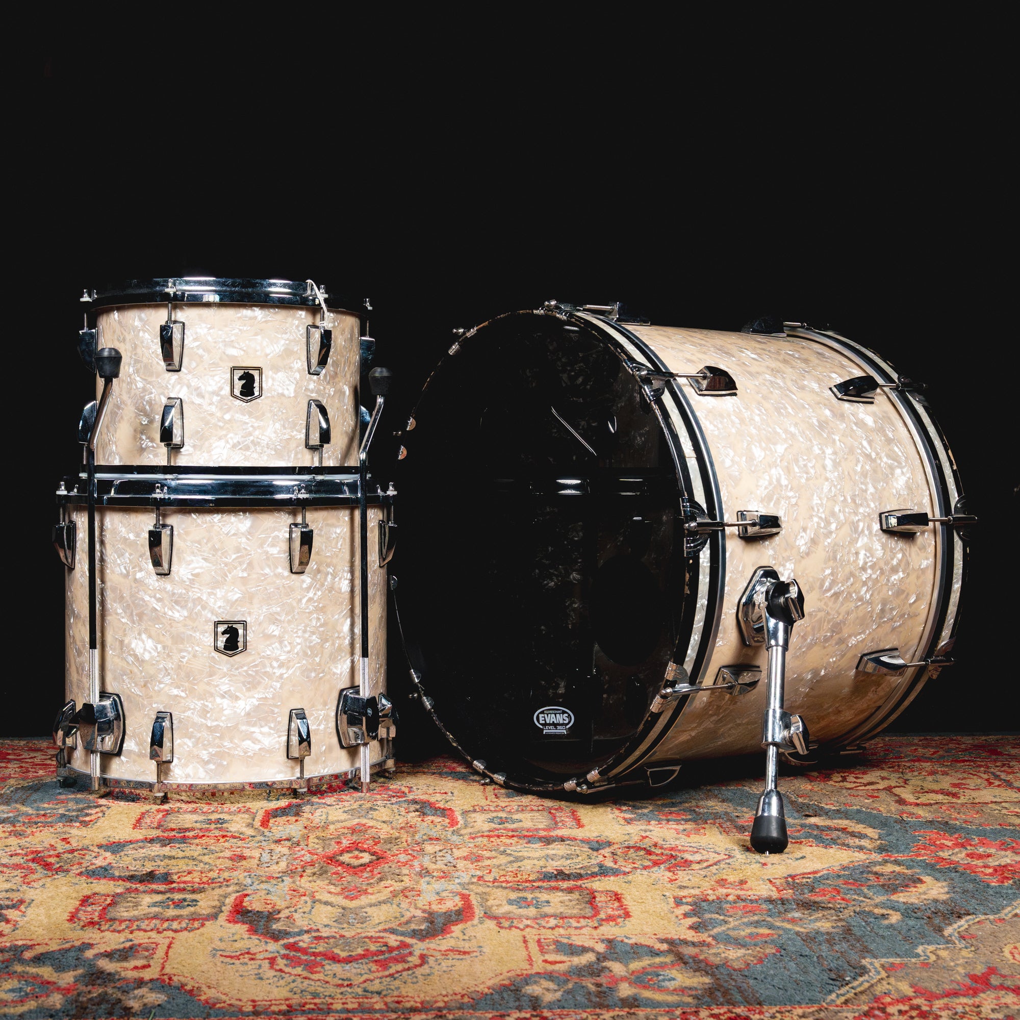 Dark Horse 3-Piece Maple Shell Drum Kit, White Pearl - Used