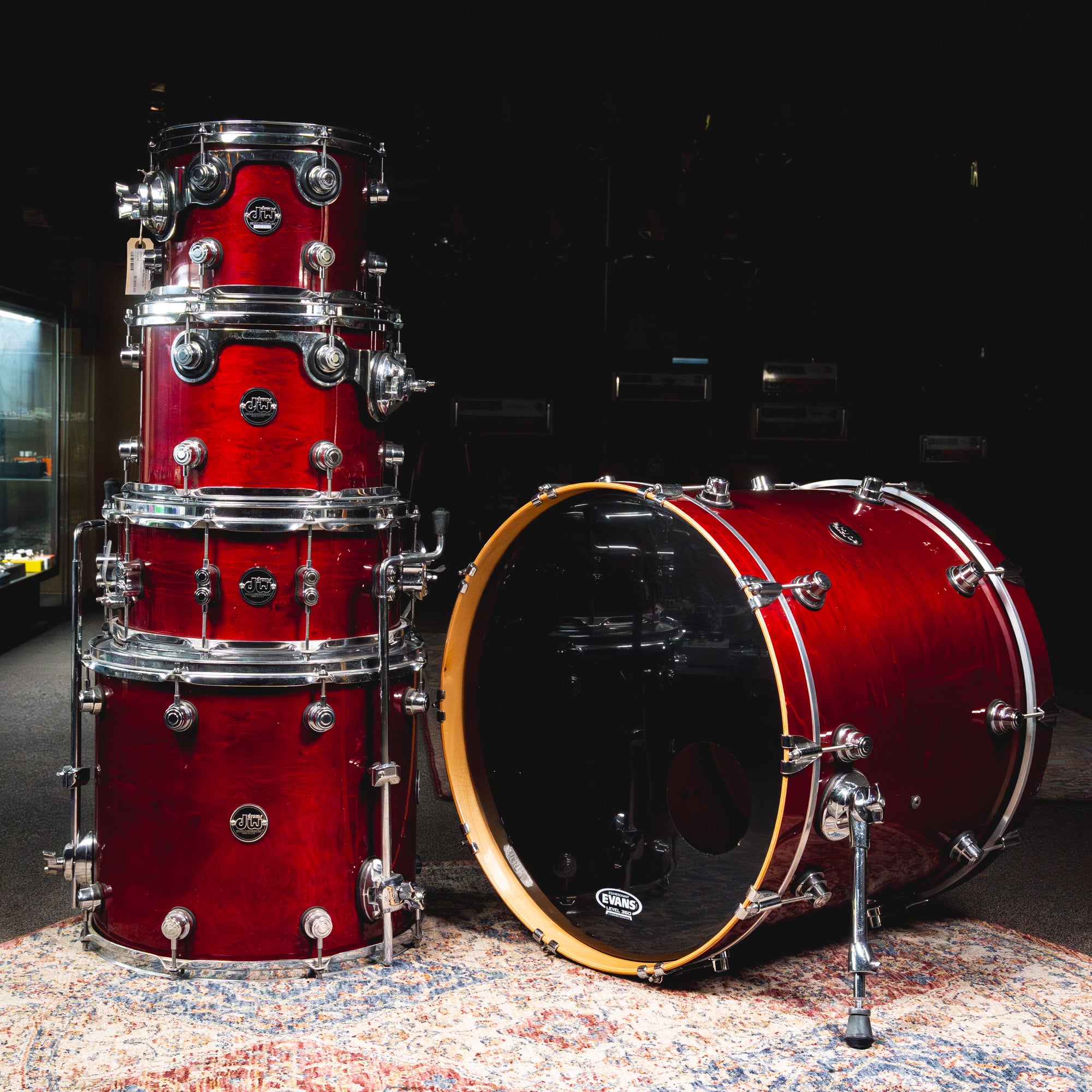 Drum Workshop Performance Series 4-Piece Maple Drum Kit, Cherry - Used