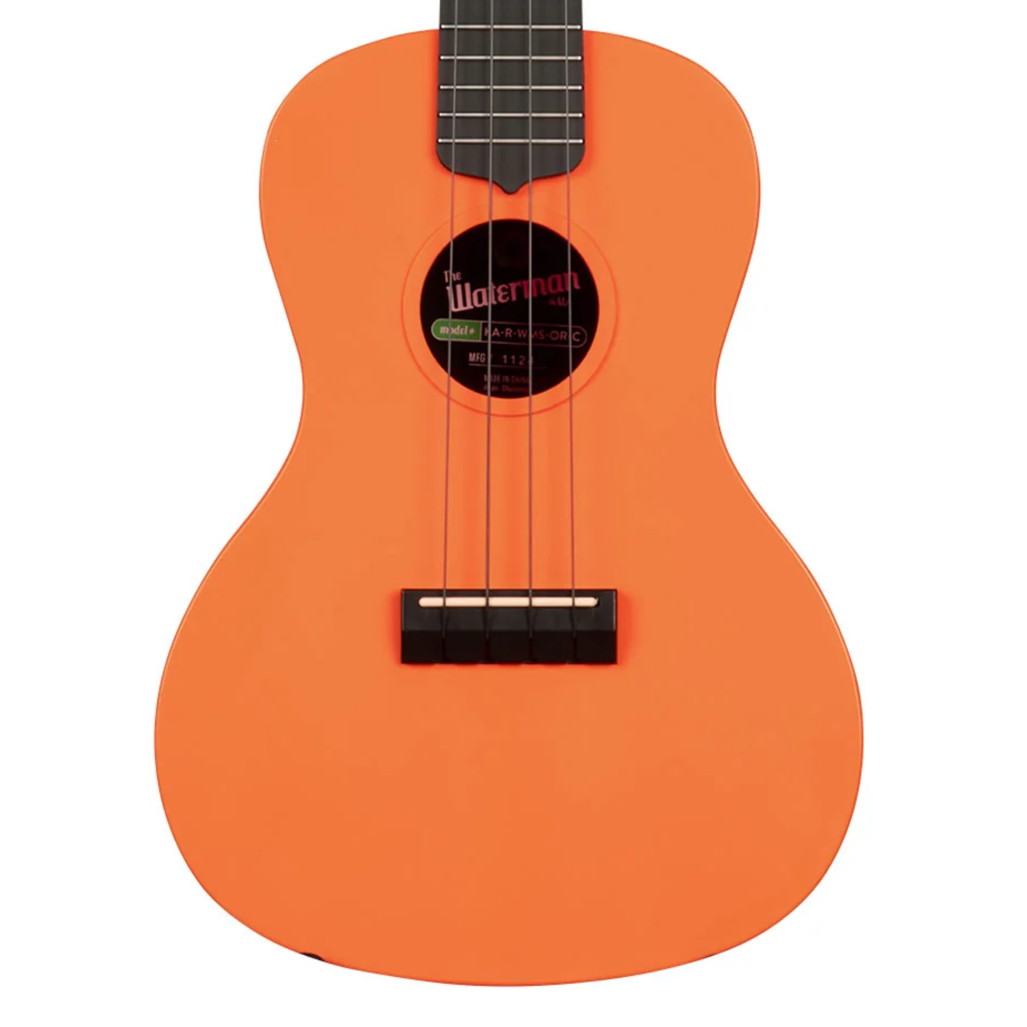 Kala Recycled Waterman Concert Ukulele, Matte Sunset Orange w/ Tote Ba