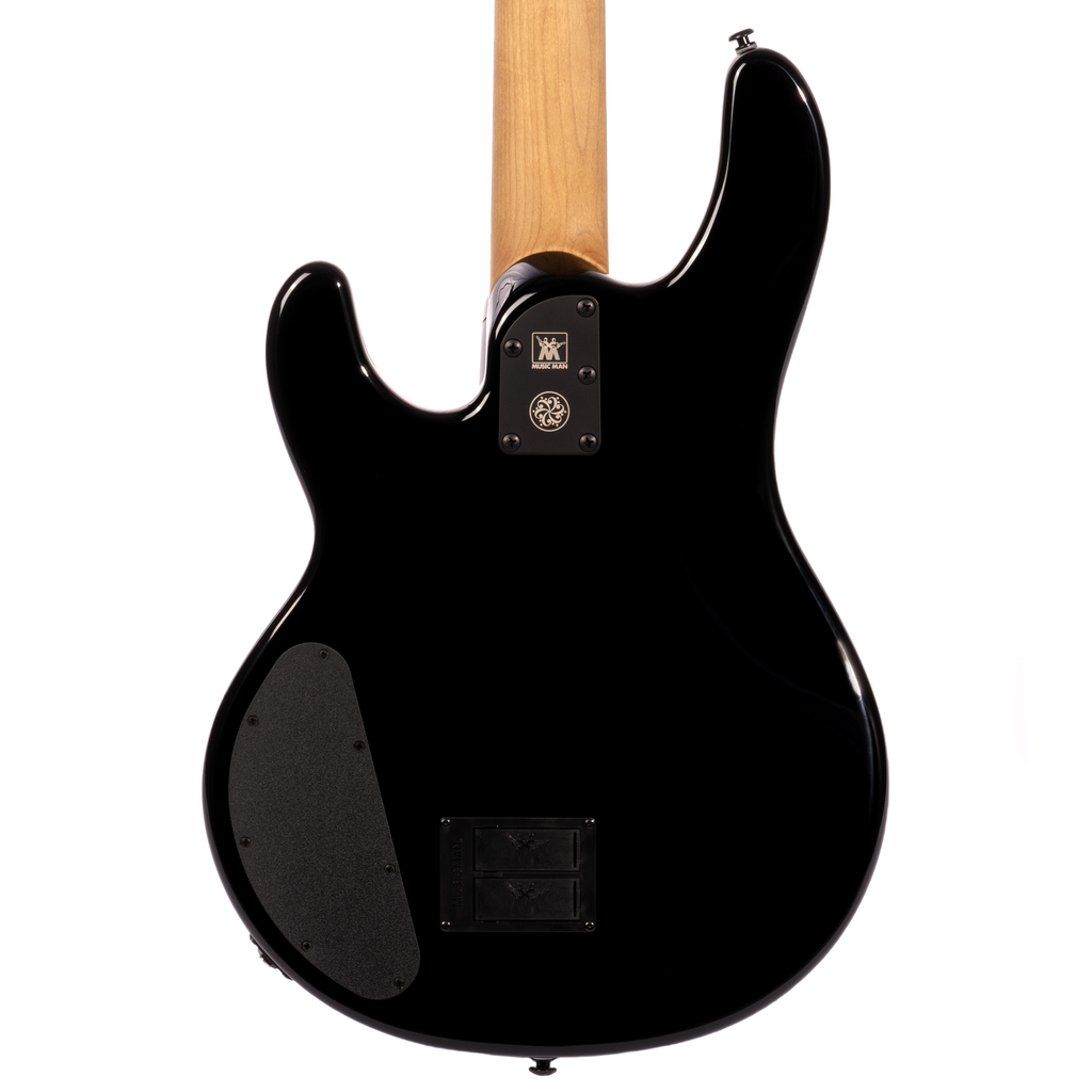 Music Man DarkRay Bass, Ebony, Obsidian Black With Mono Softshell Case