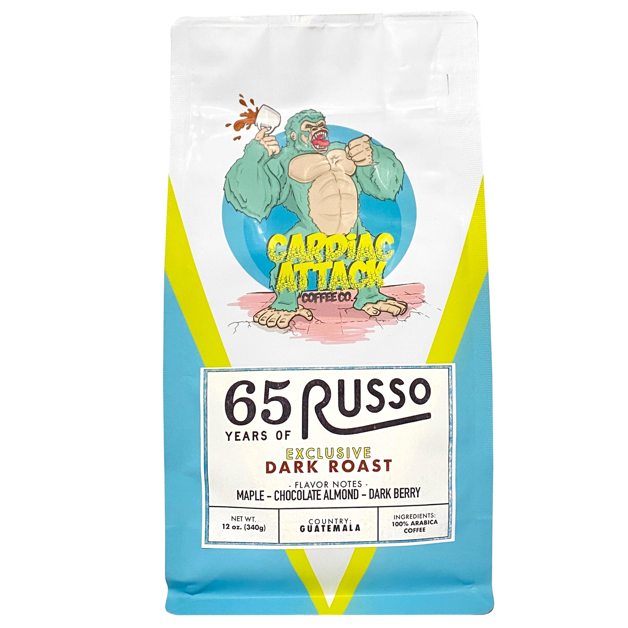 Cardiac Attack Coffee x Russo Music 65th Anniversary Dark Roast Guatem