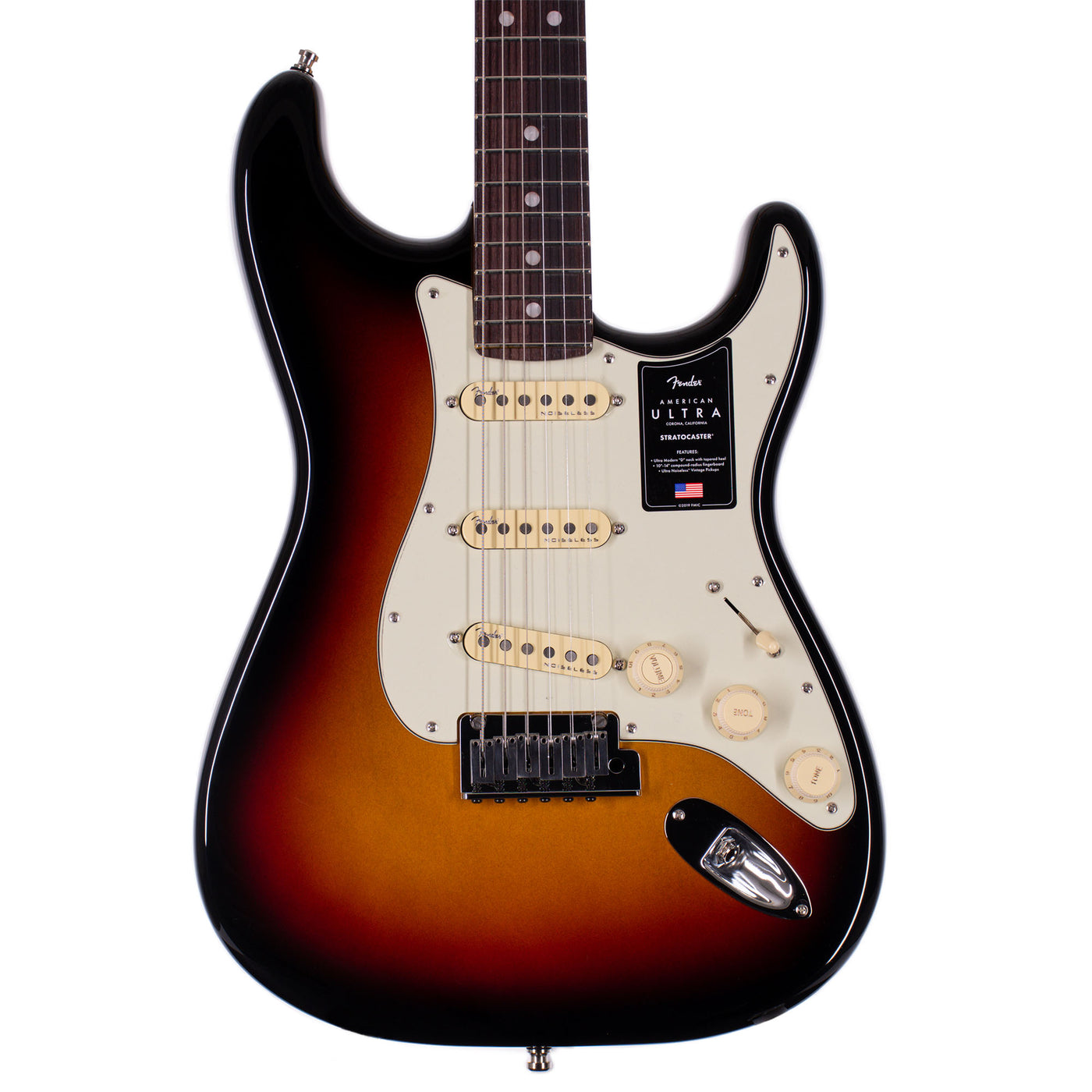 Fender American Ultra Stratocaster Electric Guitar, Rosewood, Ultrabur