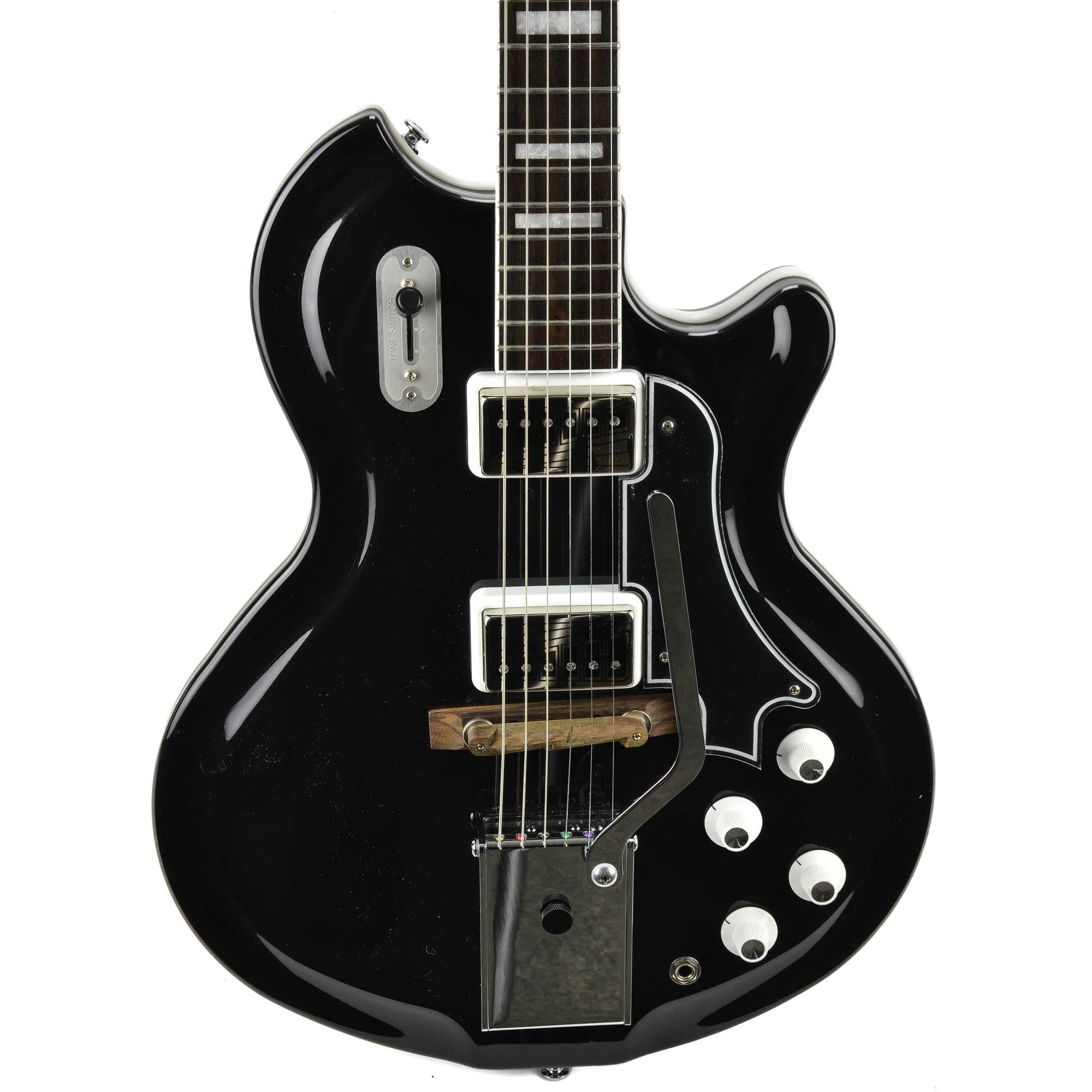 Supro Americana Series Coronado II Vibrato Guitar - Jet Black - Used