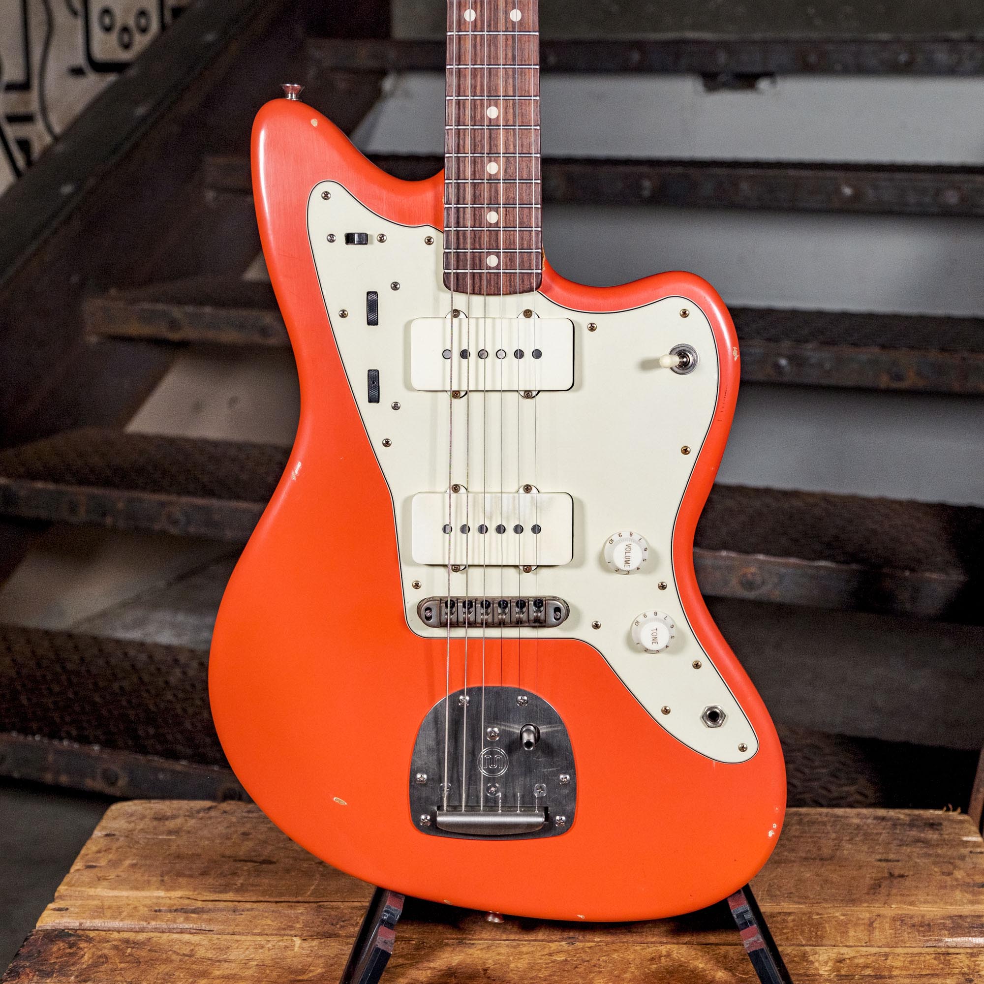 Nash 2017 JM63 Jazzmaster Fiesta Red With Mastery Vibrato & OHSC - Use