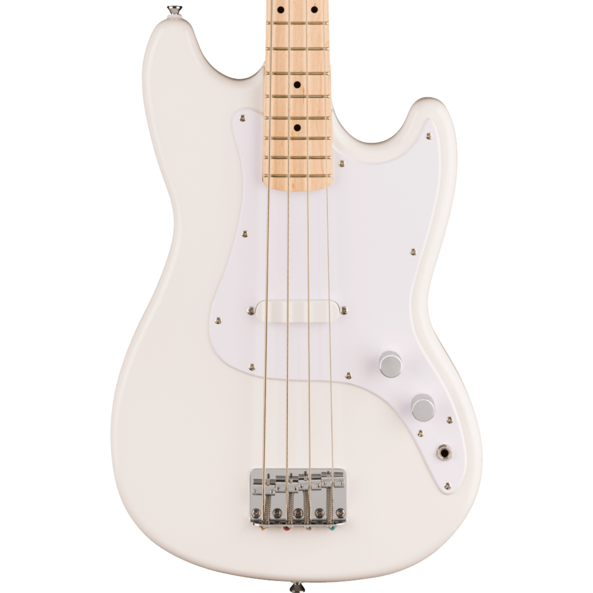Squier Sonic Bronco Bass, Maple Fingerboard, White Pickguard, Arctic W