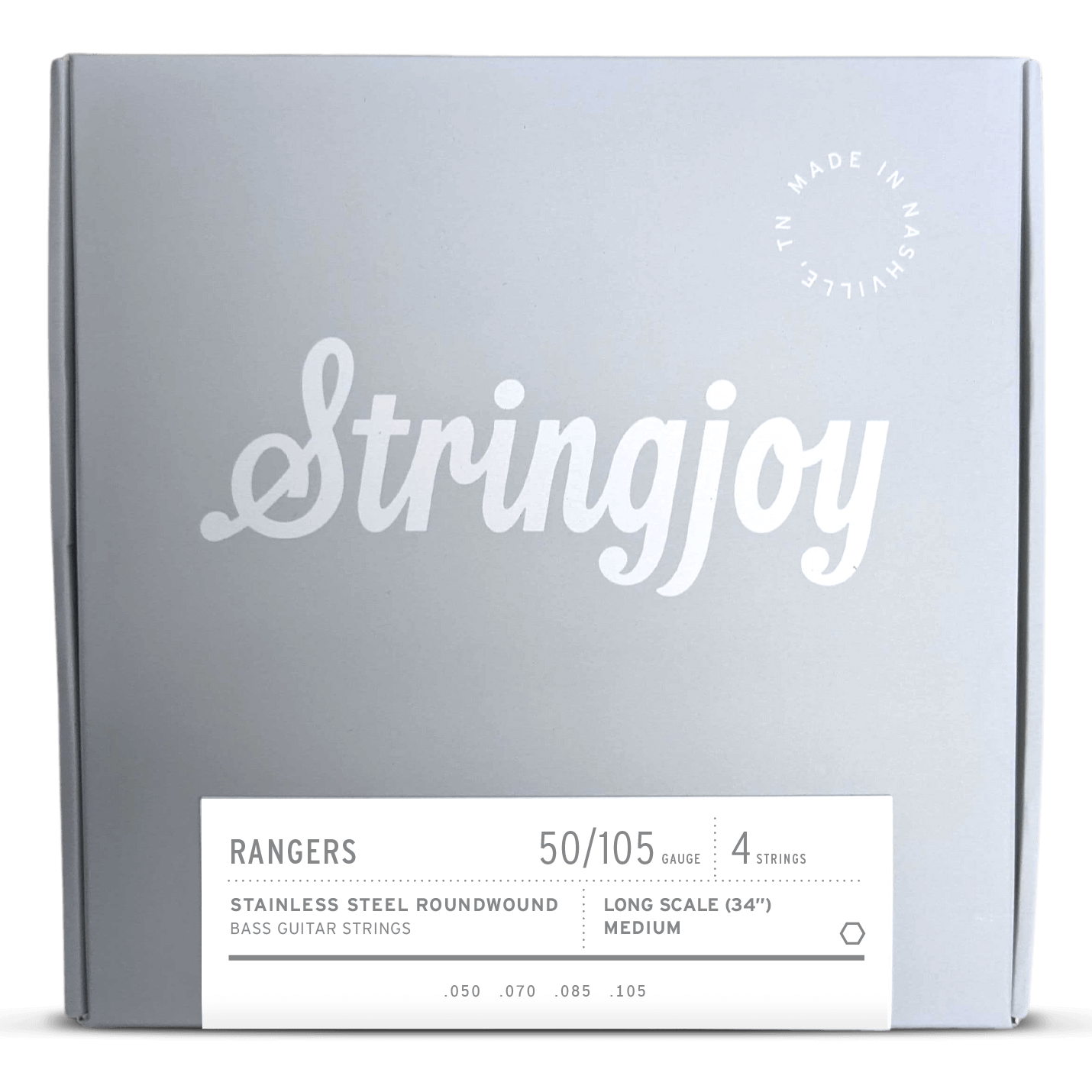 Stringjoy 50-105 Rangers Medium Gauge 4 String Long Scale Stainless St