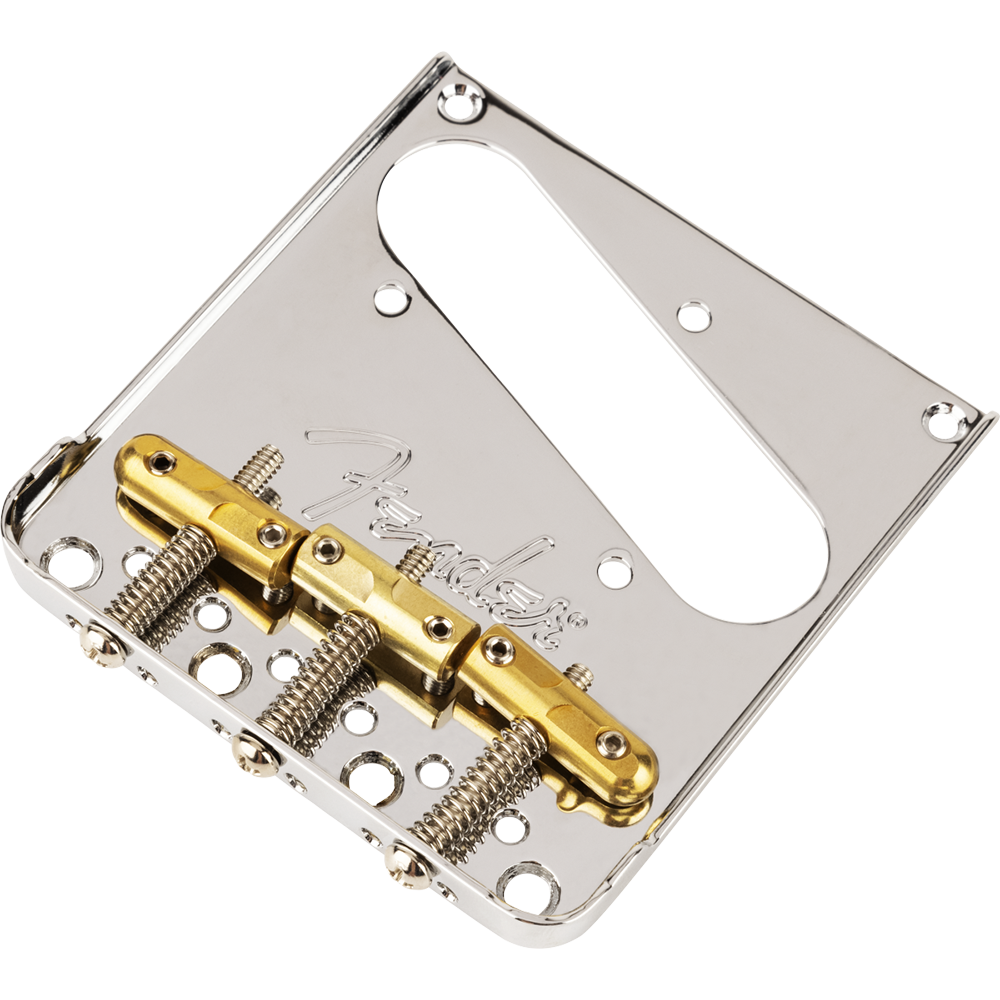 Fender 3-Saddle Top-Load/String-Through Tele Bridge With Compensated B