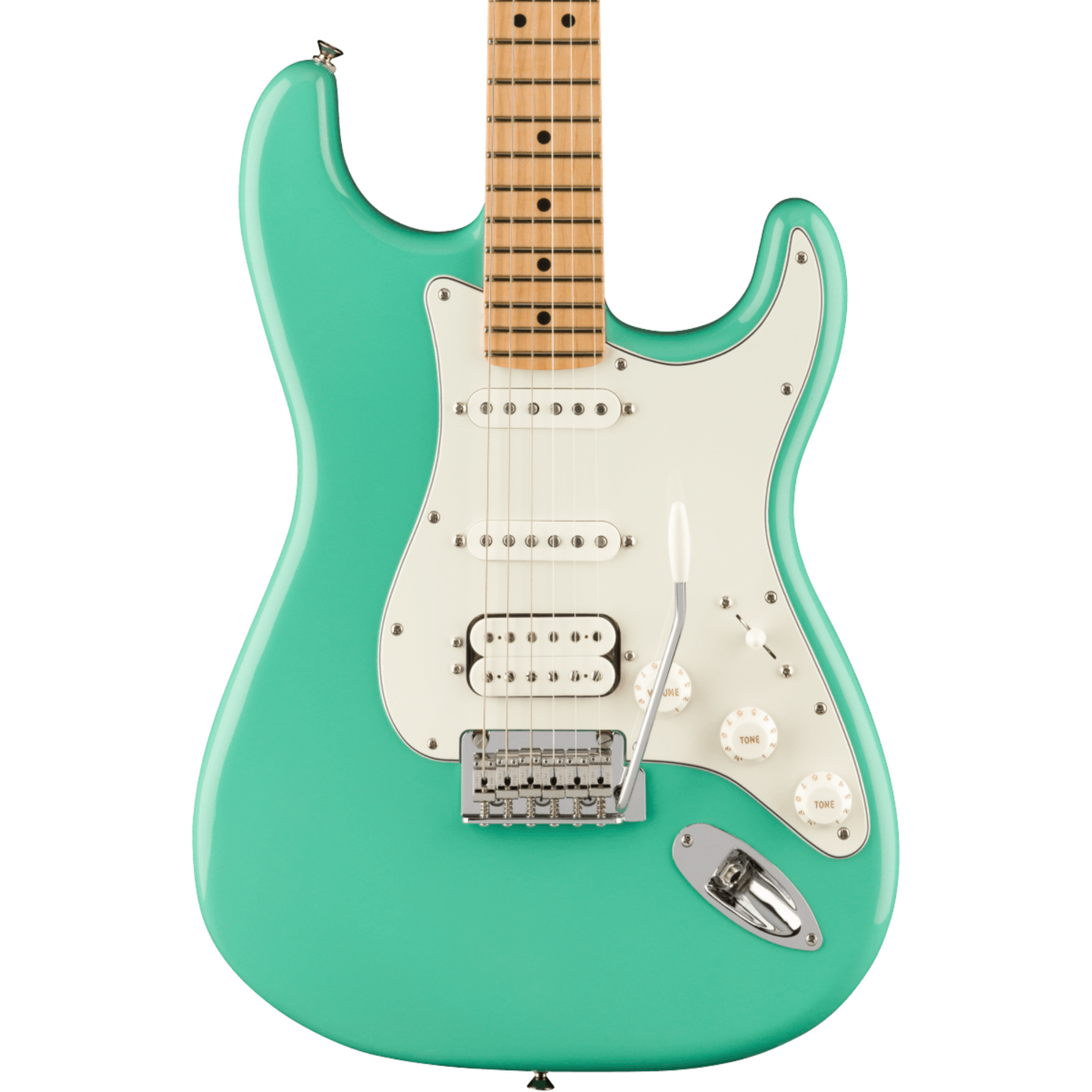 Fender Player Stratocaster HSS Electric Guitar, Maple, Sea Foam Green