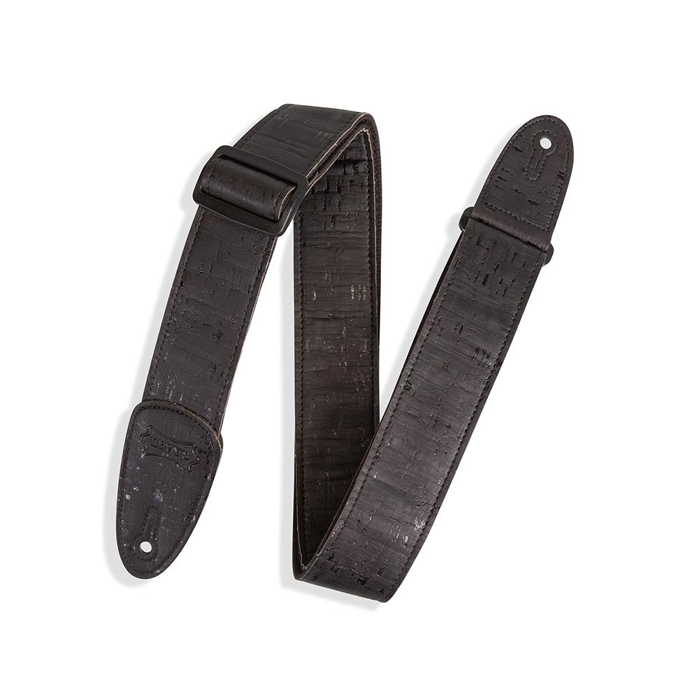 Levys 2 Inch Solid Black Cork Strap