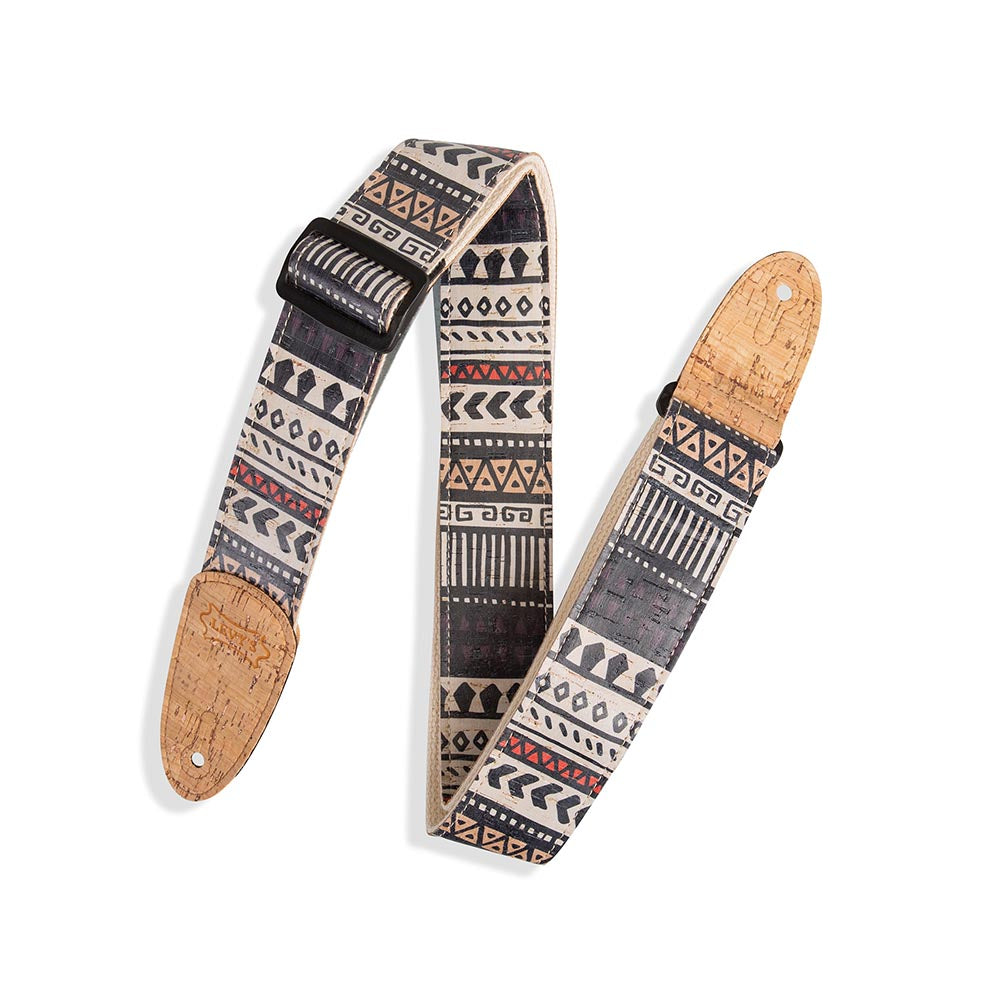 Levys 2 Inch Zanzibar Cork Strap White Black Red Blue