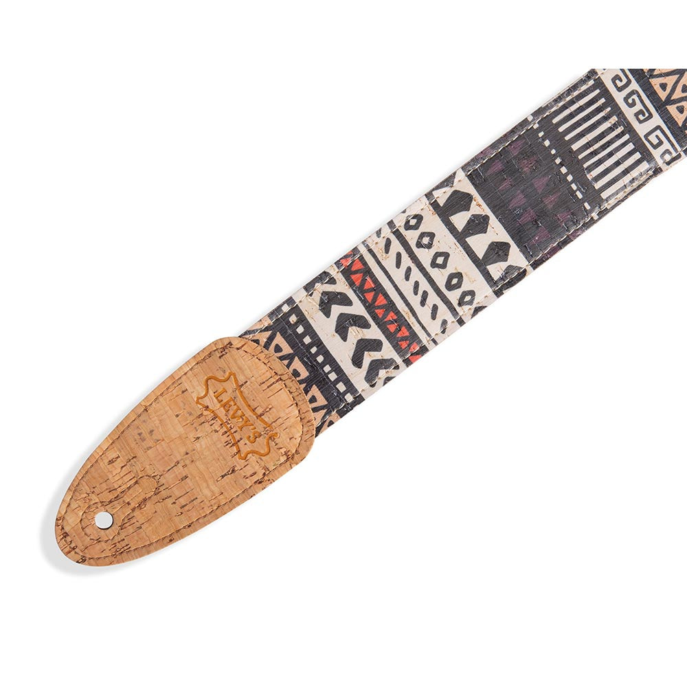Levys 2 Inch Zanzibar Cork Strap White Black Red Blue