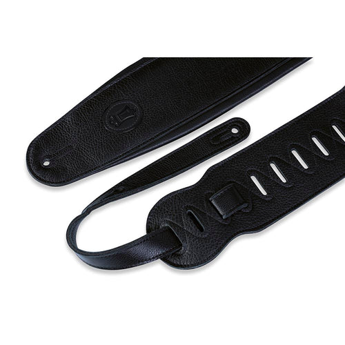 Levys 4.5 Inch Black Garment Leather Bass Guitar Strap