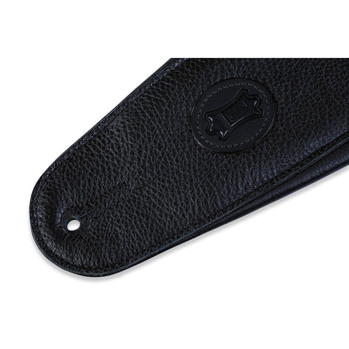 Levys 4.5 Inch Black Garment Leather Bass Guitar Strap