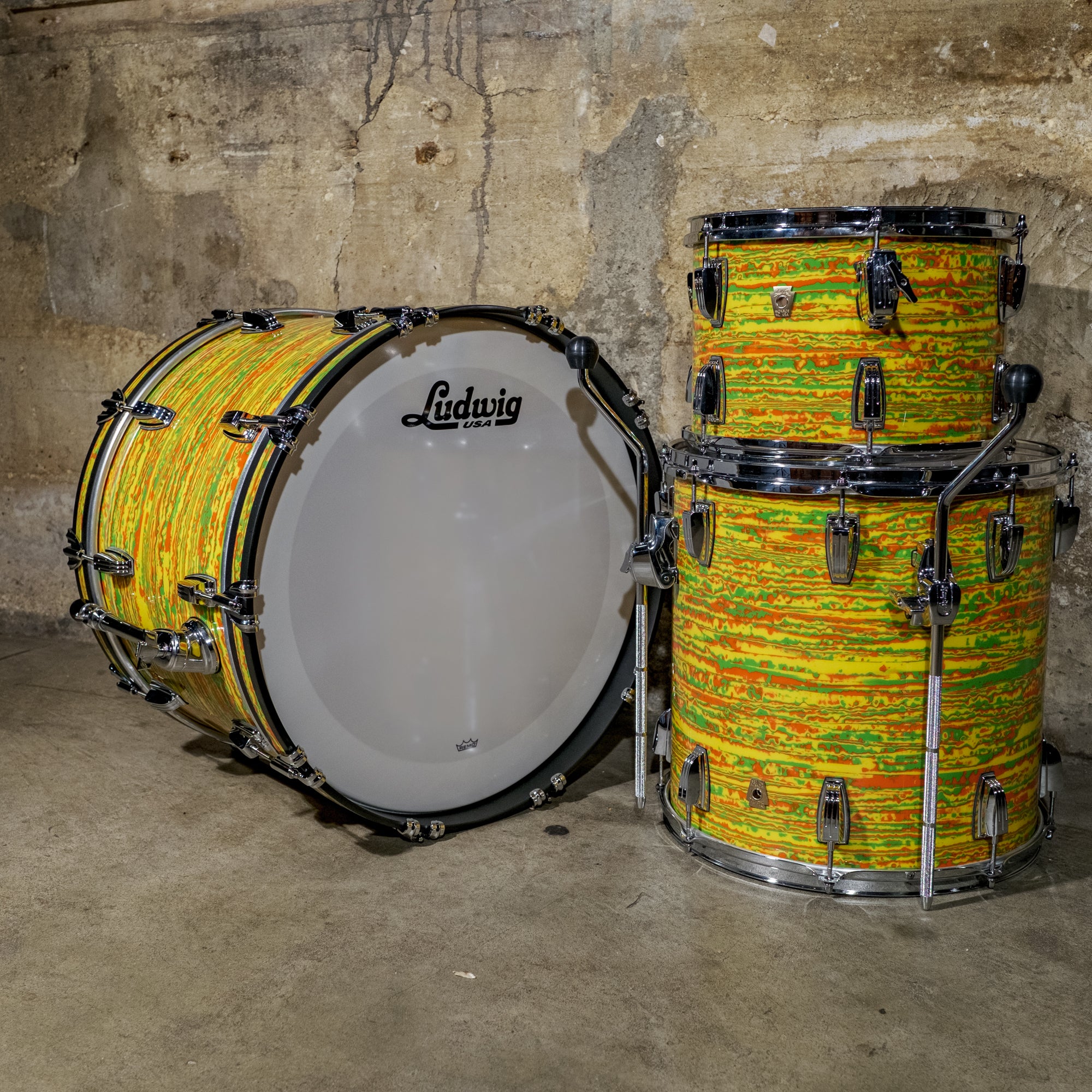 Ludwig 22" CM Fab Shell Pack, Citrus Mod