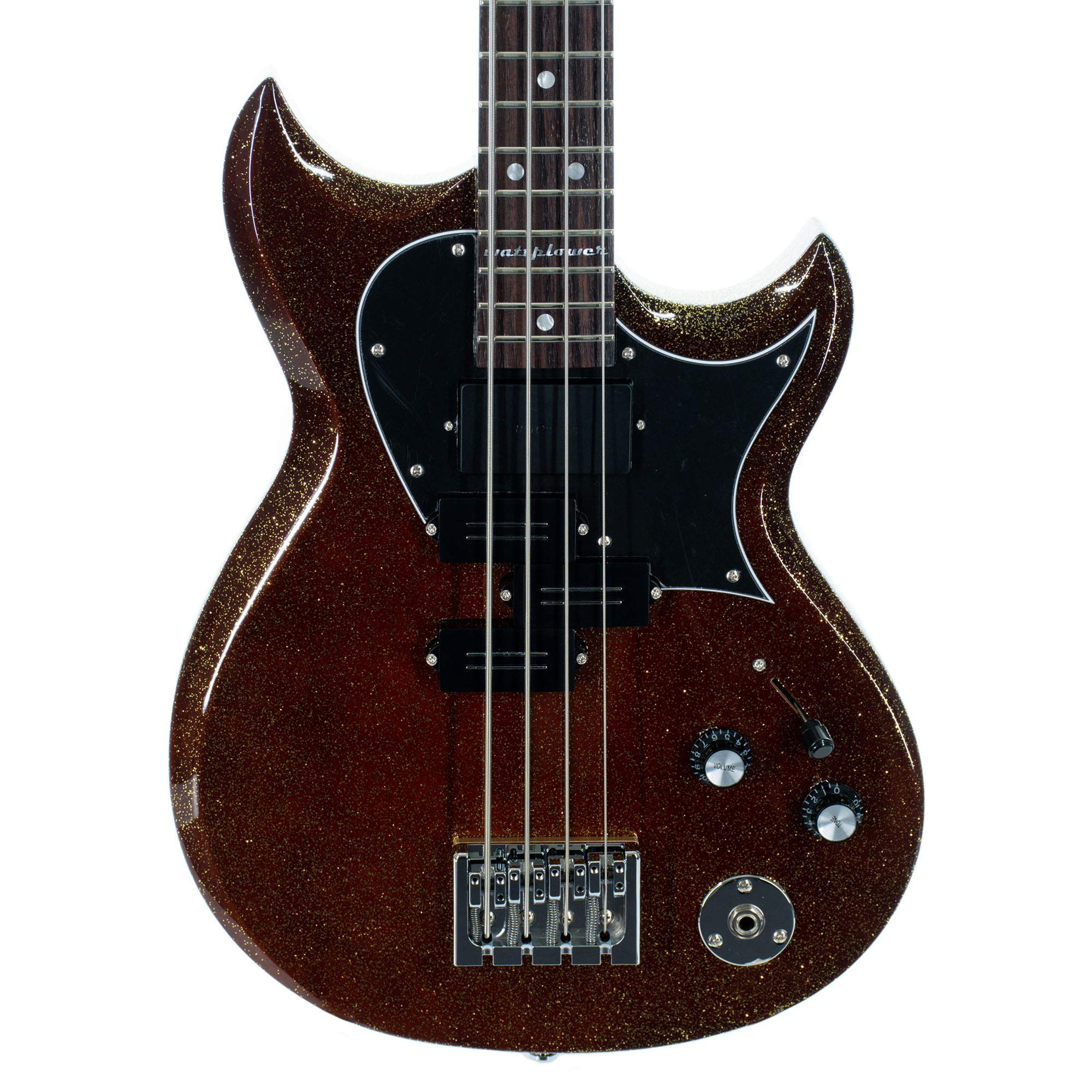 Reverend Mike Watt Wattplower Mark II Bass Guitar, Rosewood, Gloss Roo