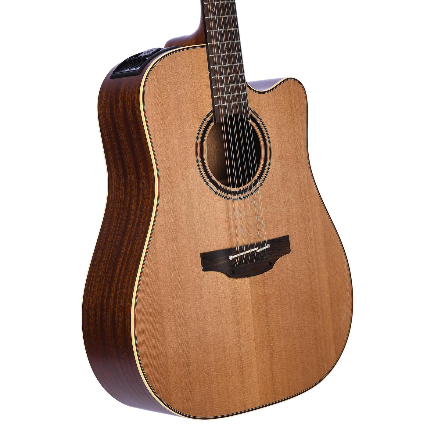 Takamine 12-String Dreadnought With Venetian Cutaway, Satin Solid Ceda