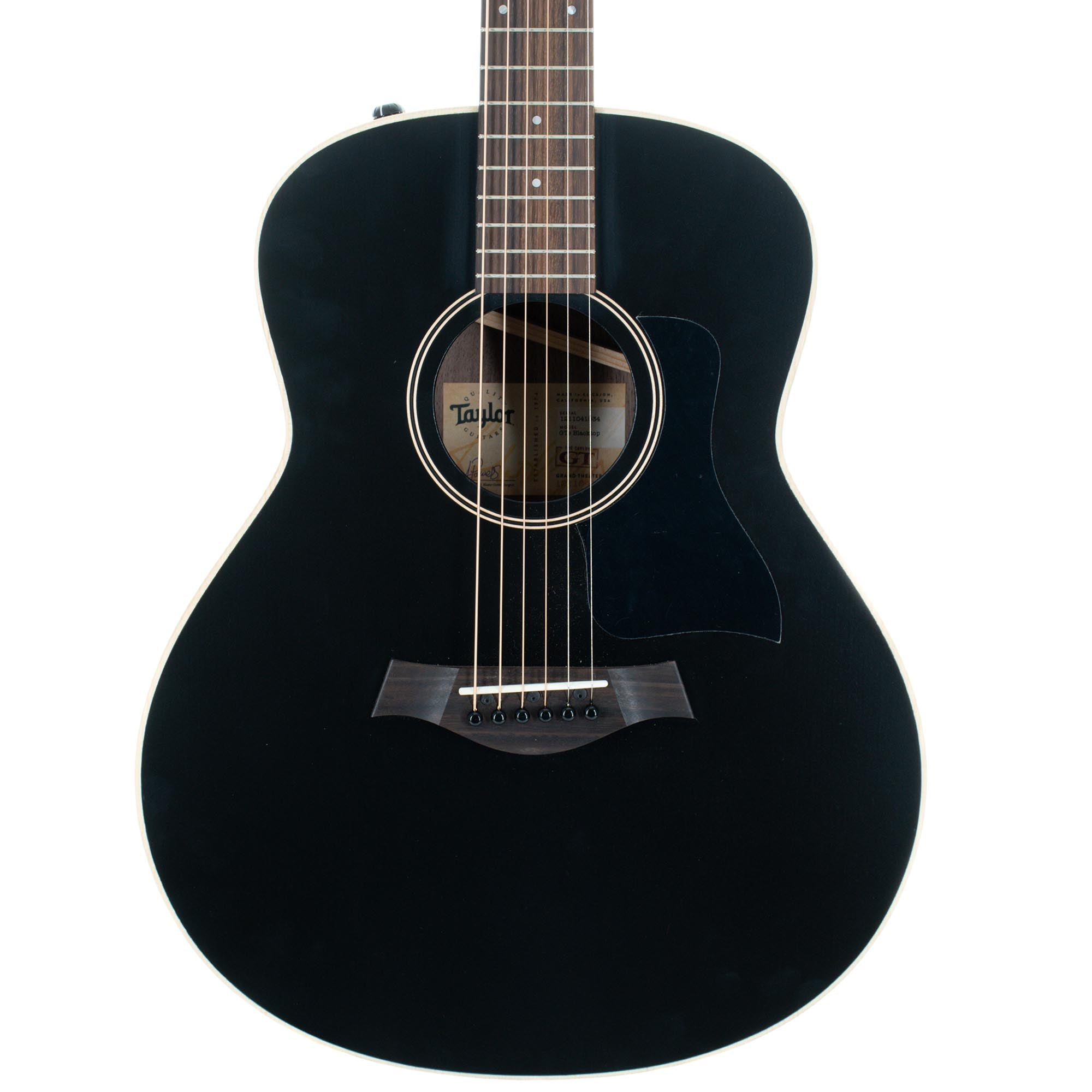 Taylor GTe Blacktop Grand Theater Acoustic Guitar, Walnut, Spruce With